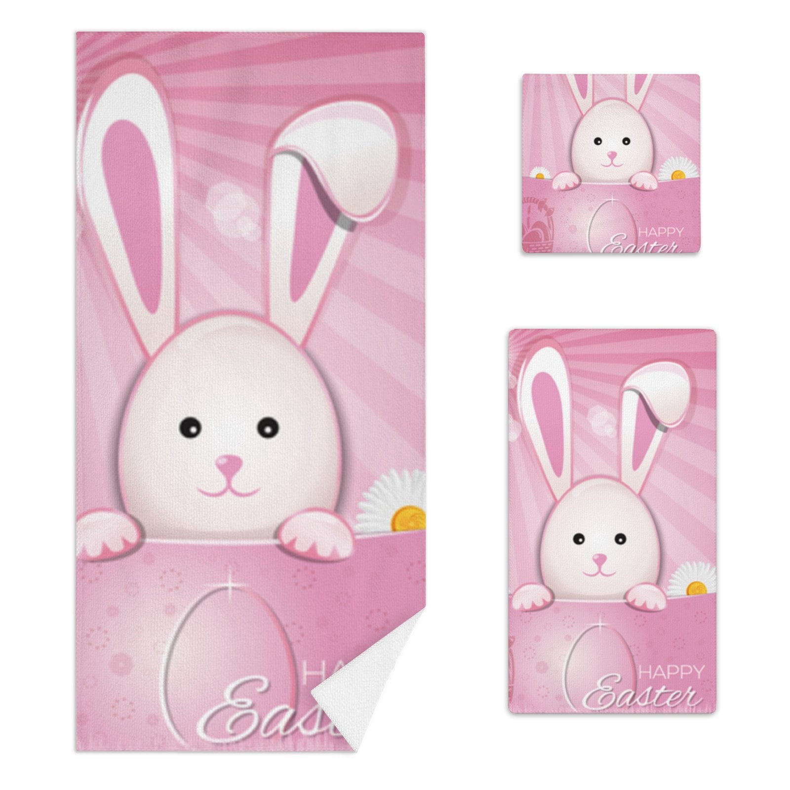 Coolnut Soft Bathroom Towel Set of 3, Set of 3ter Cards With Cute ...