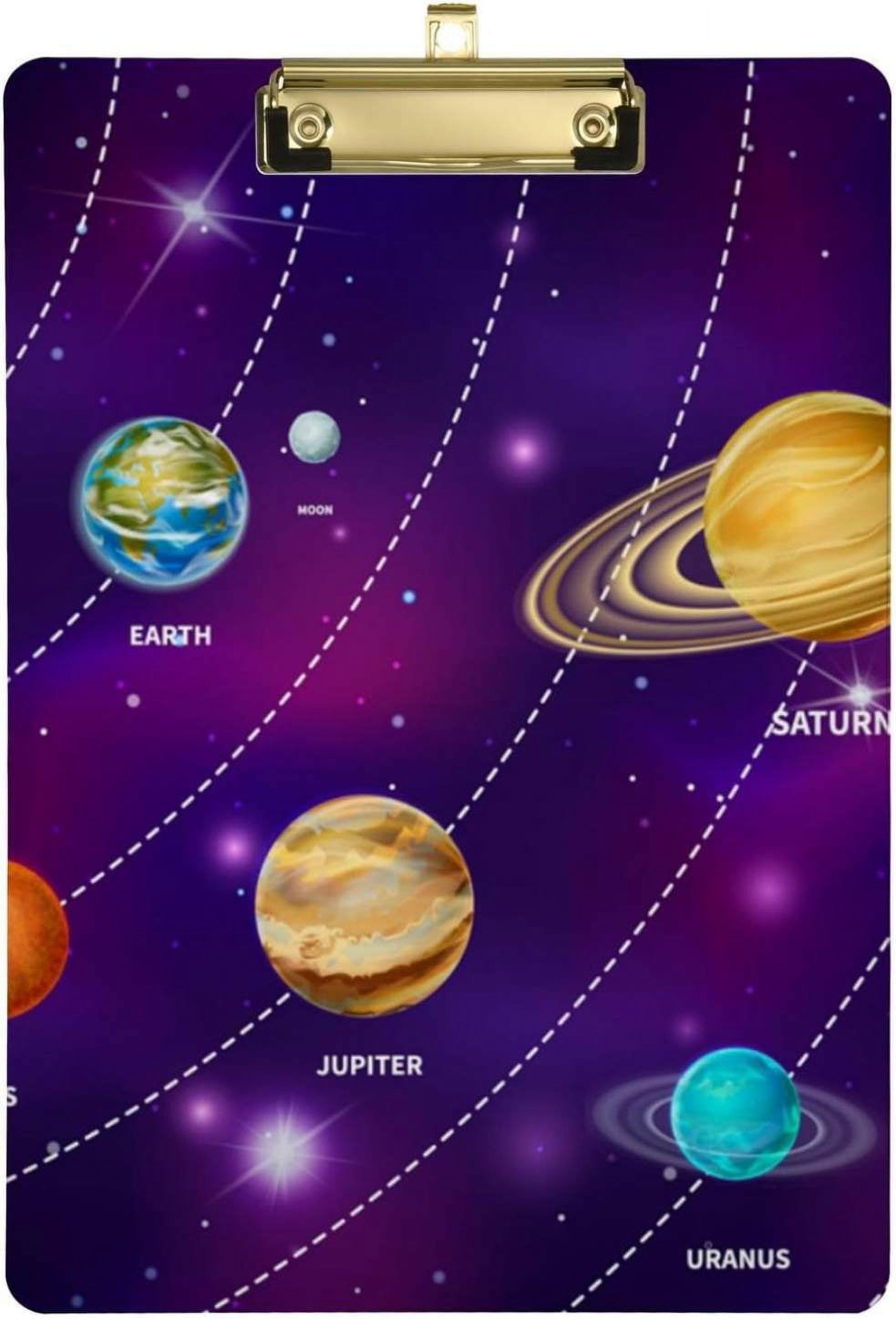 Coolnut Solar System Clipboard, Acrylic Standard A4 Letter Size Clip ...