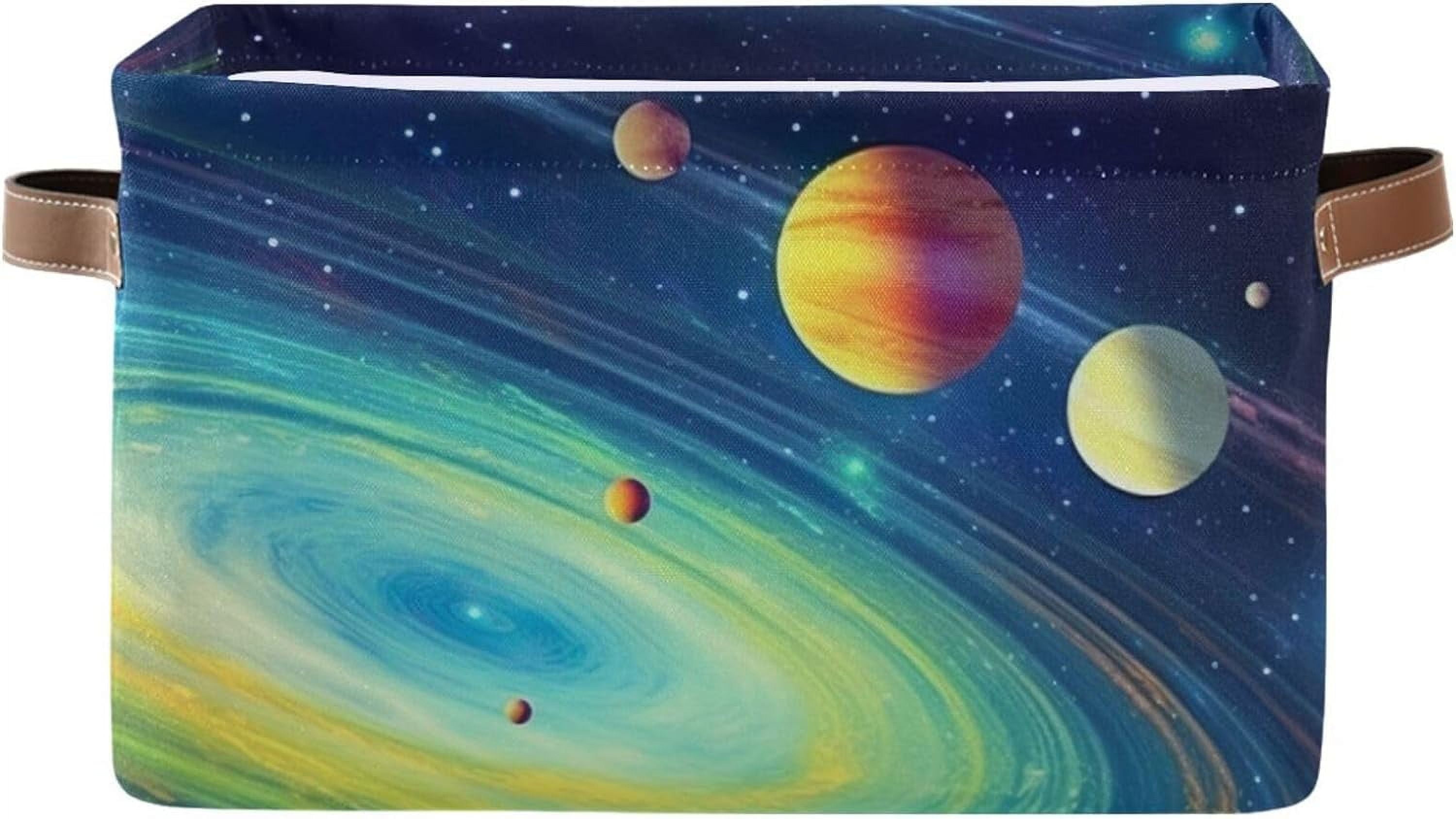 Coolnut Solar System Painting Storage Bins Foldable Canvas Fabric ...