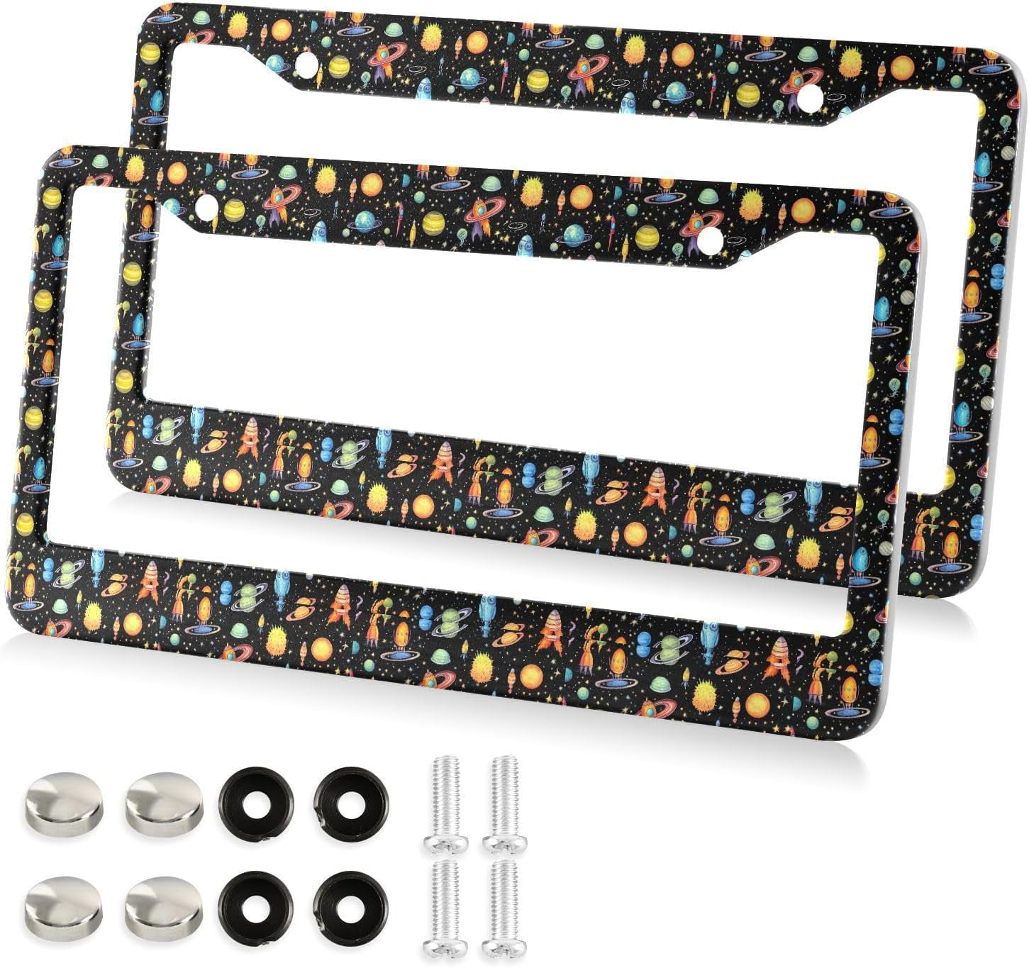 Coolnut Spacecraft in Space License Plate Frames 2 Packs,License Plate ...