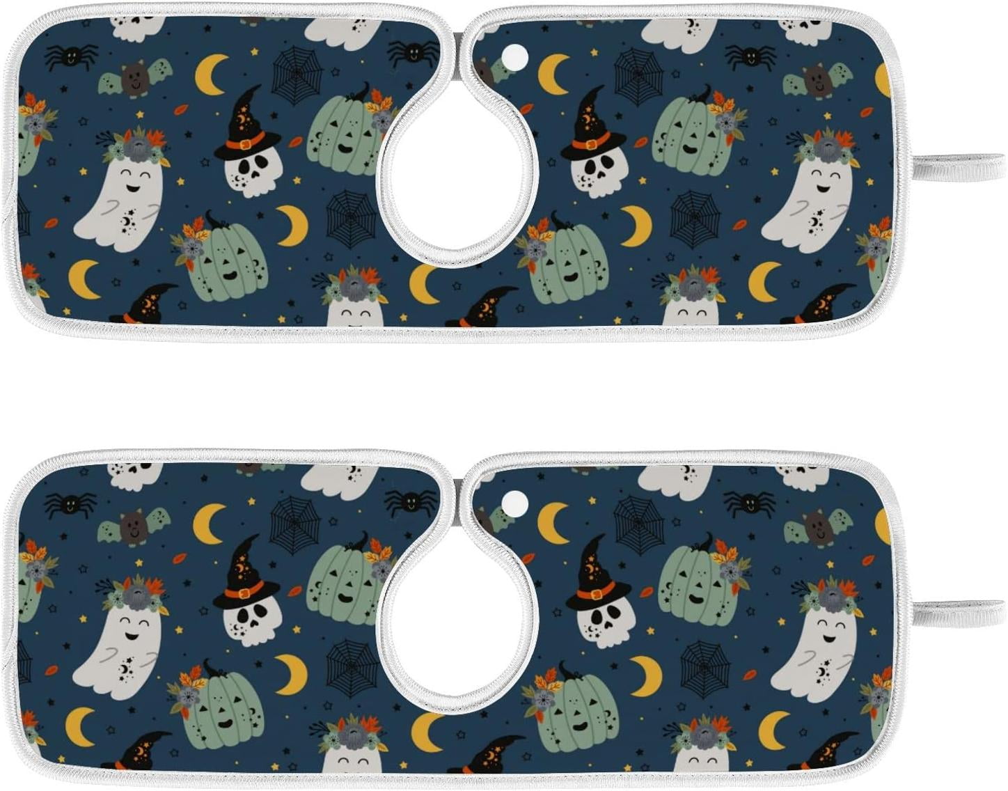 Coolnut Spooky Pumpkin Cute Sink Splash Guard for Faucet 2 Packs Faucet ...