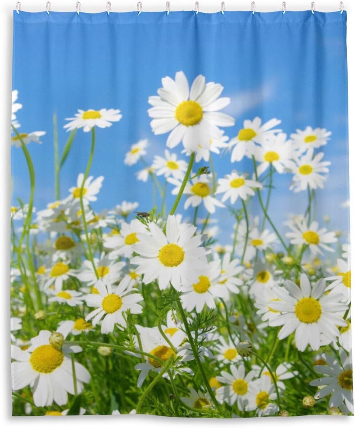 Coolnut Spring Cute Flowers Shower Curtain For Bathroom Waterproof