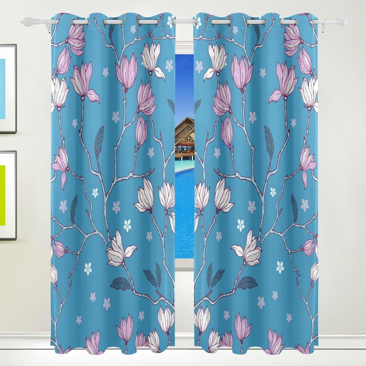 Coolnut Spring Flowers Leaves Thermal Insulated Blackout Grommet ...