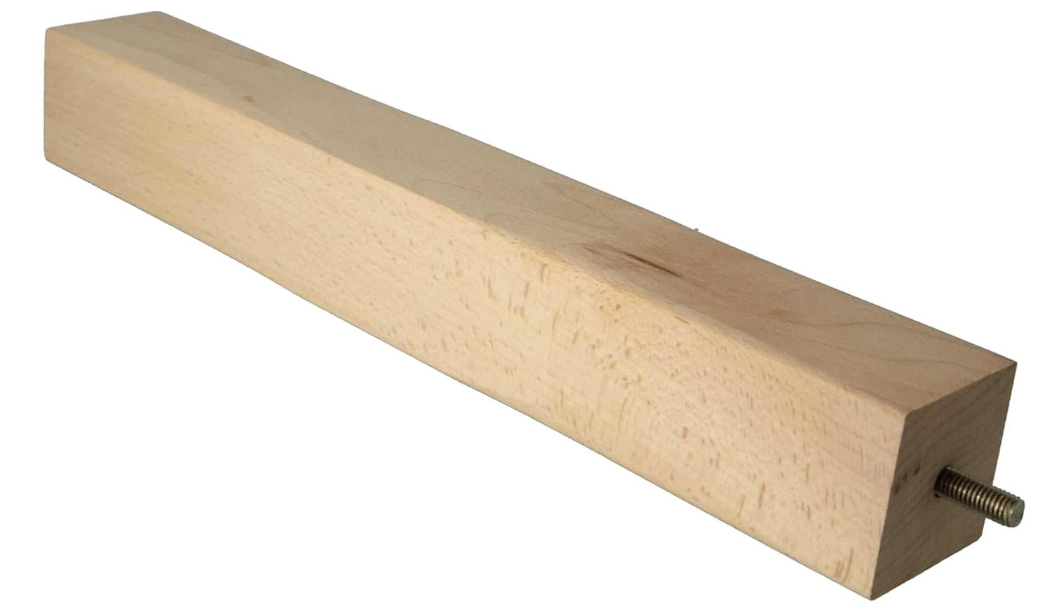 Coolnut Square Furniture Leg, made of beech wood with a natural ...
