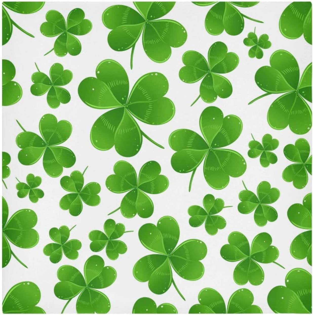 Coolnut St. Patrick's Day Clover Cloth Napkins Set of 6,Reusable ...