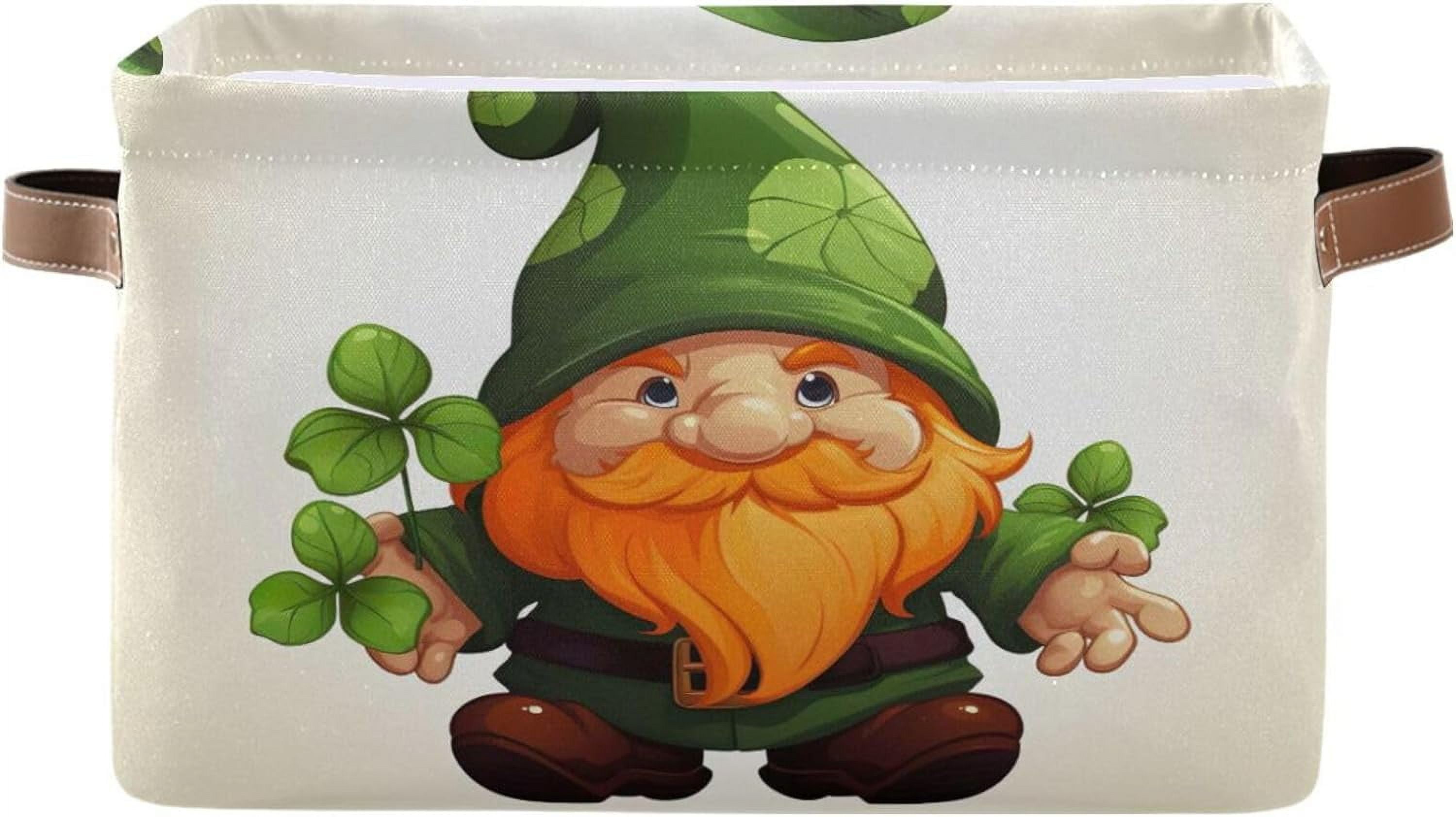 Coolnut St. Patrick's Day Cute Gnome Large Storage Basket 1PCS,Cute ...