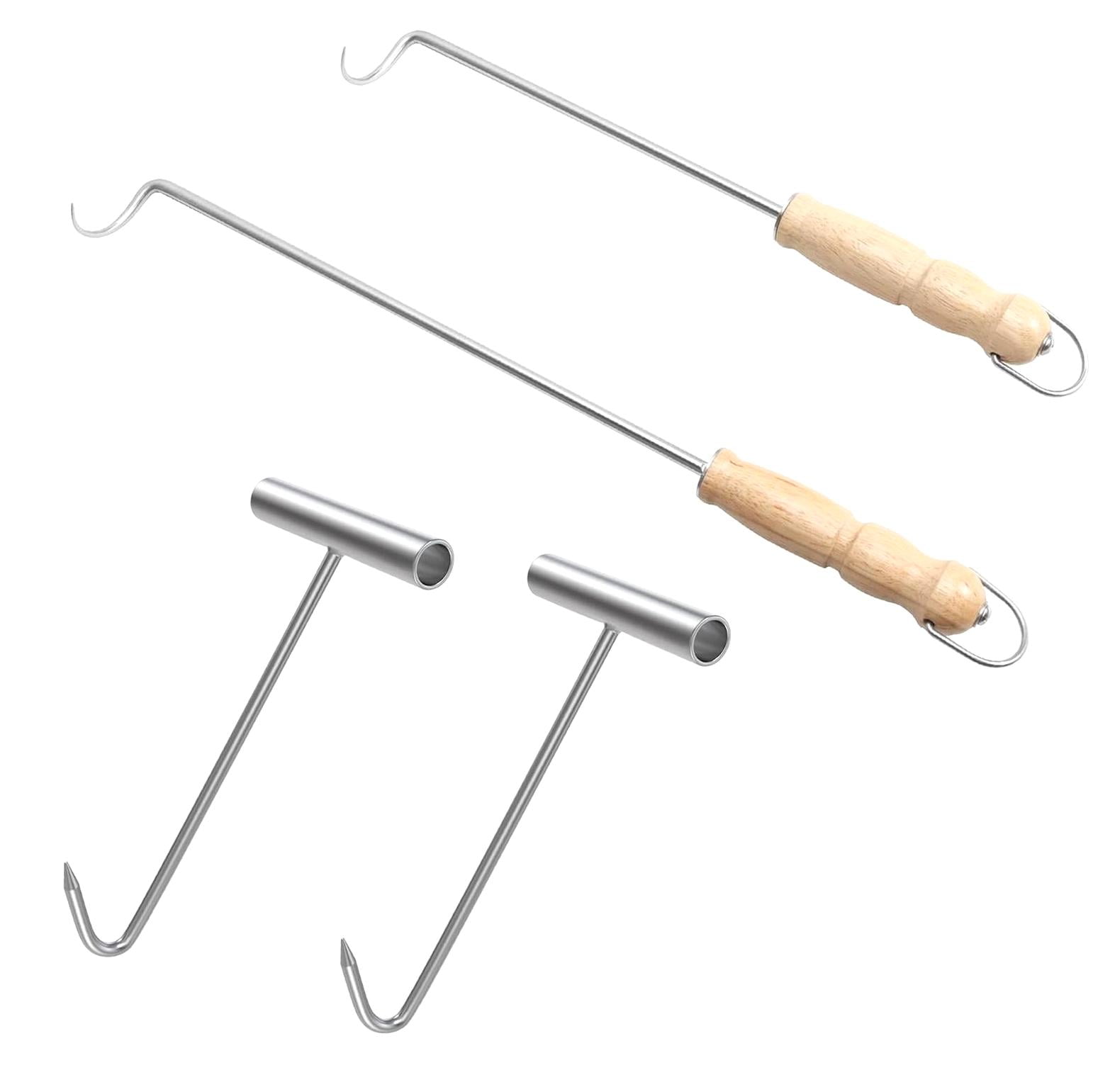 Coolnut Stainless Steel Meat Turner Set - Includes 13" and 17" Pig Tail ...