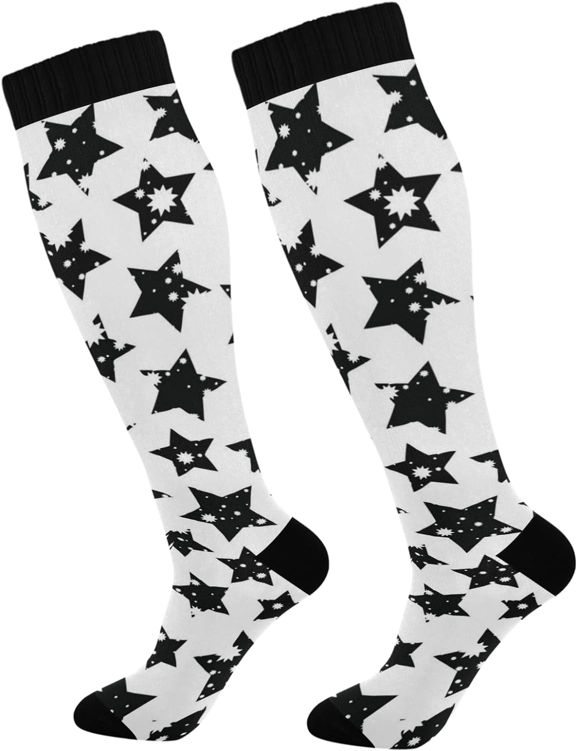 Coolnut Star Compression Socks, 1 Pack Women Men Long Stocking (20 ...
