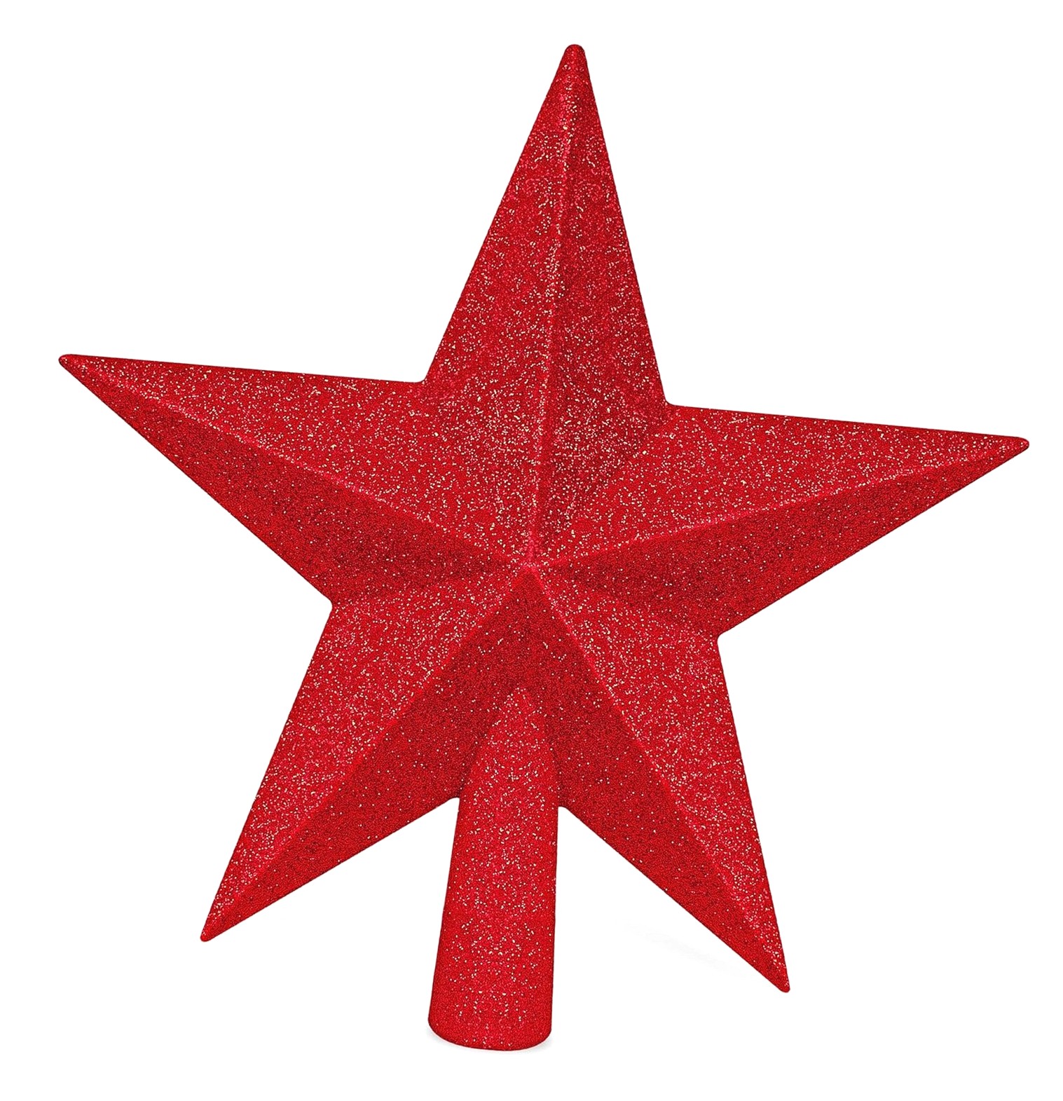Coolnut Star Tree Topper, 8-Inch Red Christmas Tree Topper Decorations ...