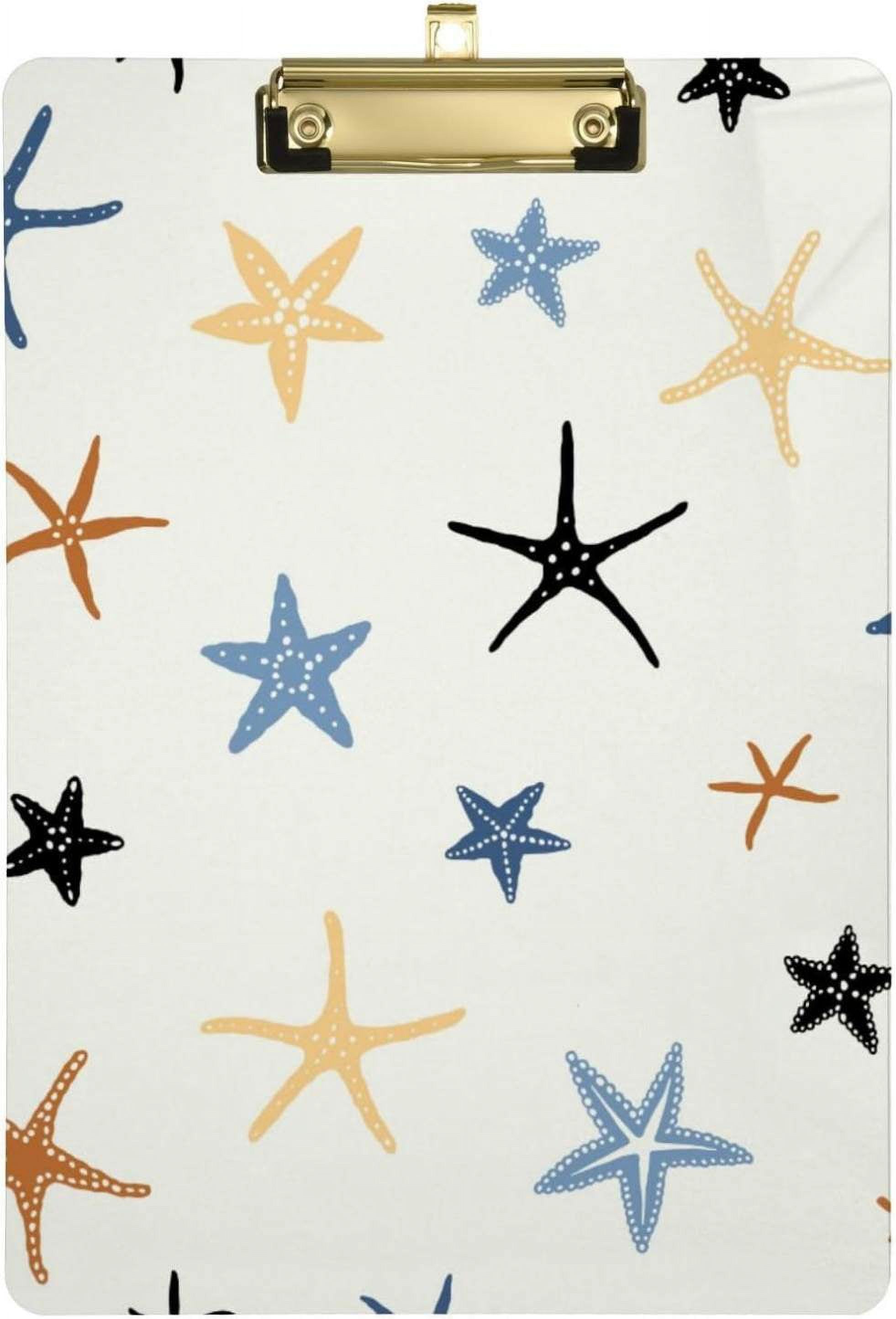 Coolnut Starfish Clipboard, Acrylic Standard A4 Letter Size Clip Board ...