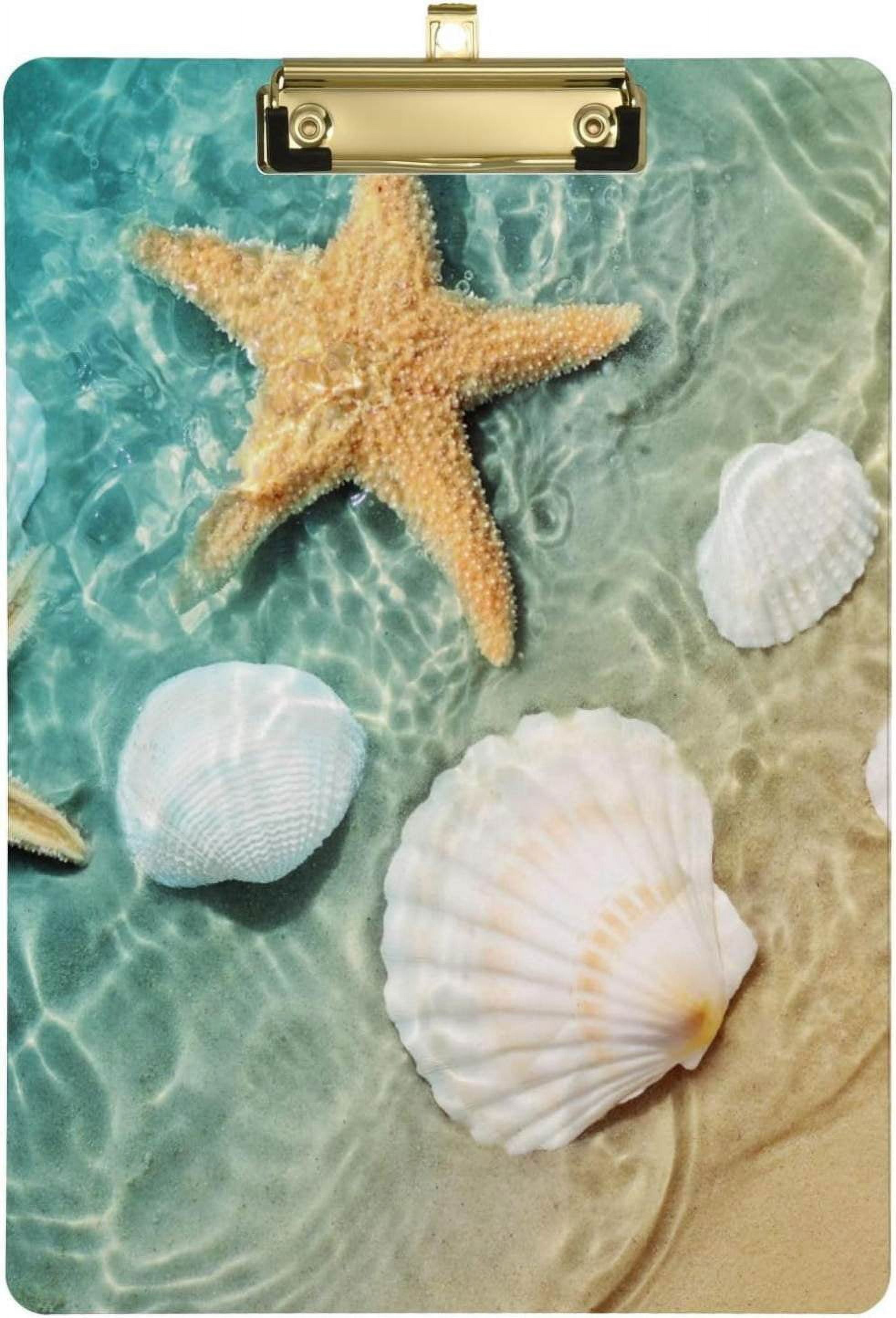 Coolnut Starfish Clipboard, Acrylic Standard A4 Letter Size Clip Board ...