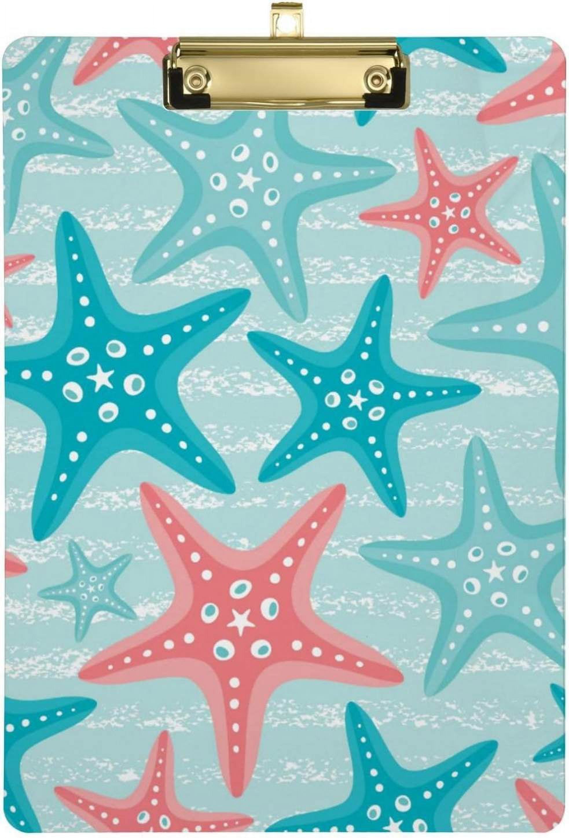 Coolnut Starfish Clipboard, Acrylic Standard A4 Letter Size Clip Board ...