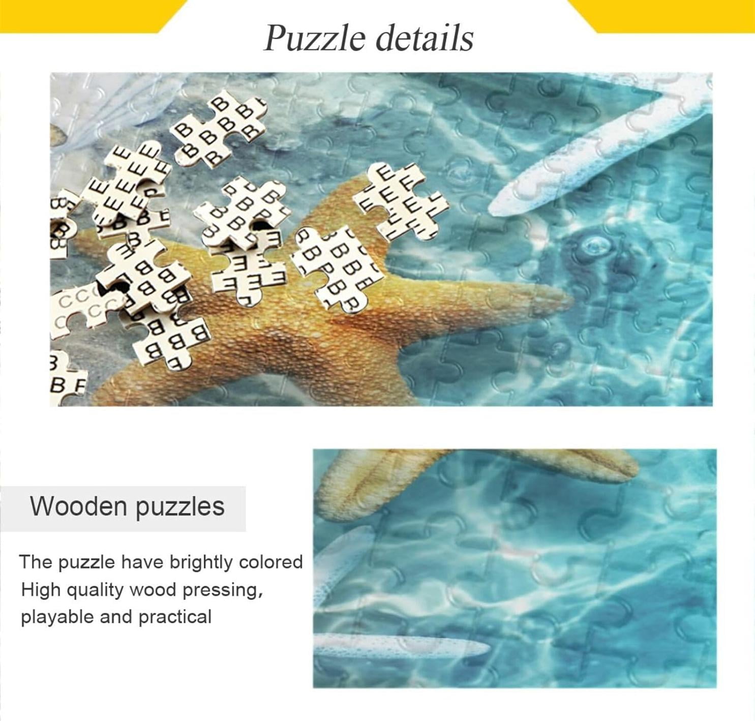 Coolnut Starfish on Summer Beach Puzzles for Adults and Kids 500 Pieces ...