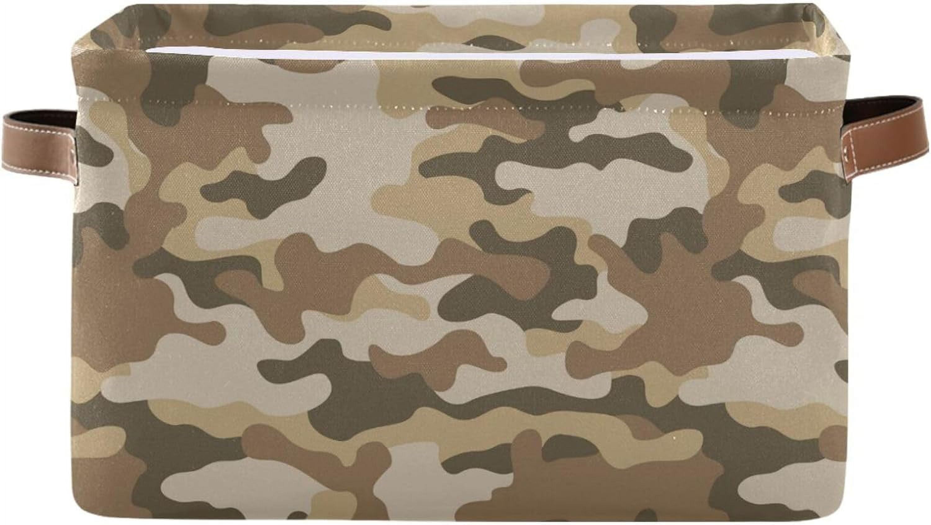 Coolnut Storage Basket Brown Military Camouflage Storage Bin with ...