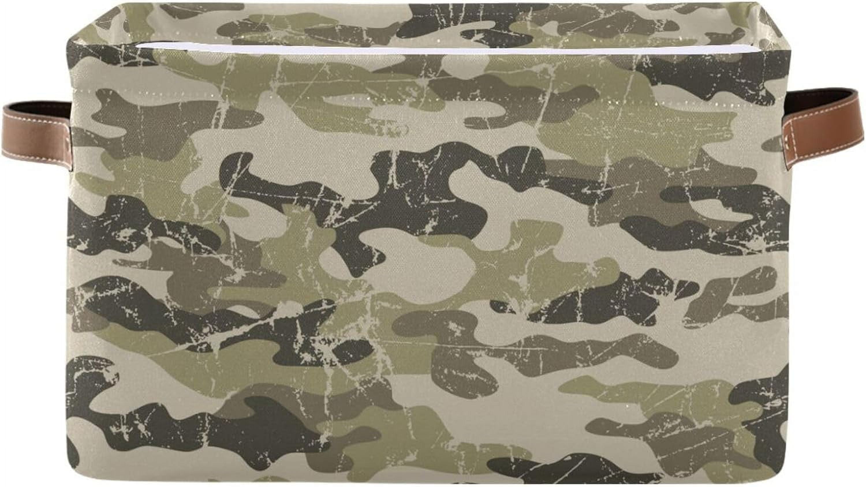Coolnut Storage Basket Brown Military Camouflage Storage Bin with ...