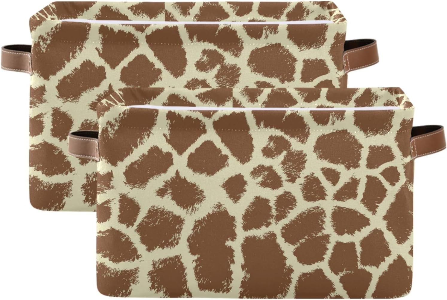 Coolnut Storage Basket, Foldable Giraffe Skin Texture Storage Box ...