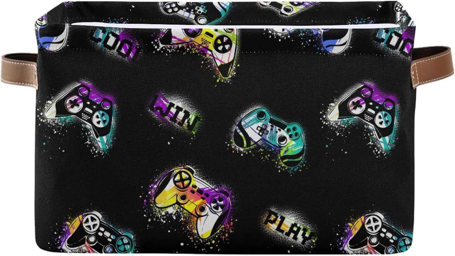 Coolnut Storage Basket Gamepad Controller Storage Bin with Handle ...