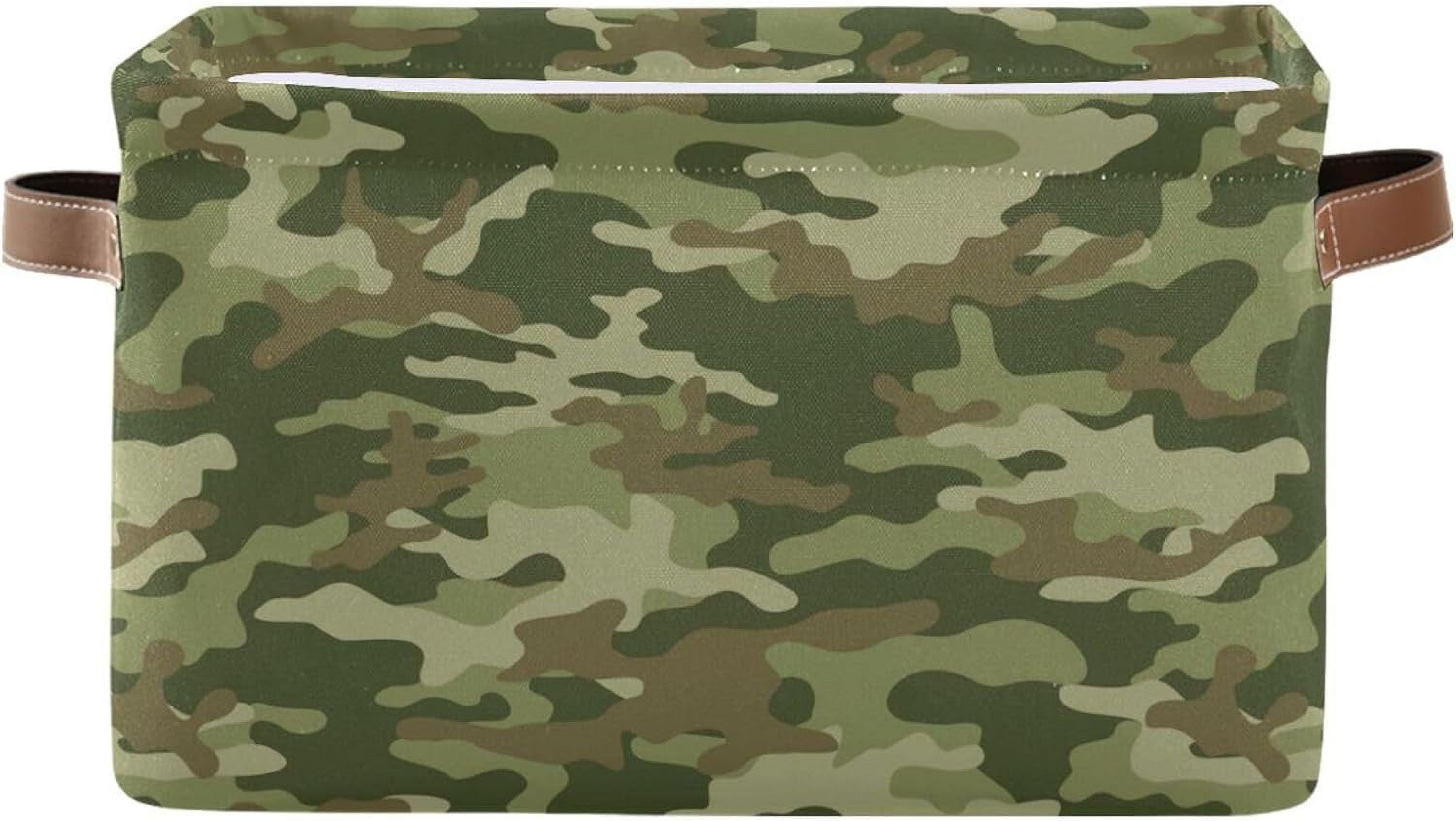 Coolnut Storage Basket Green Military Camouflage Storage Bin with ...