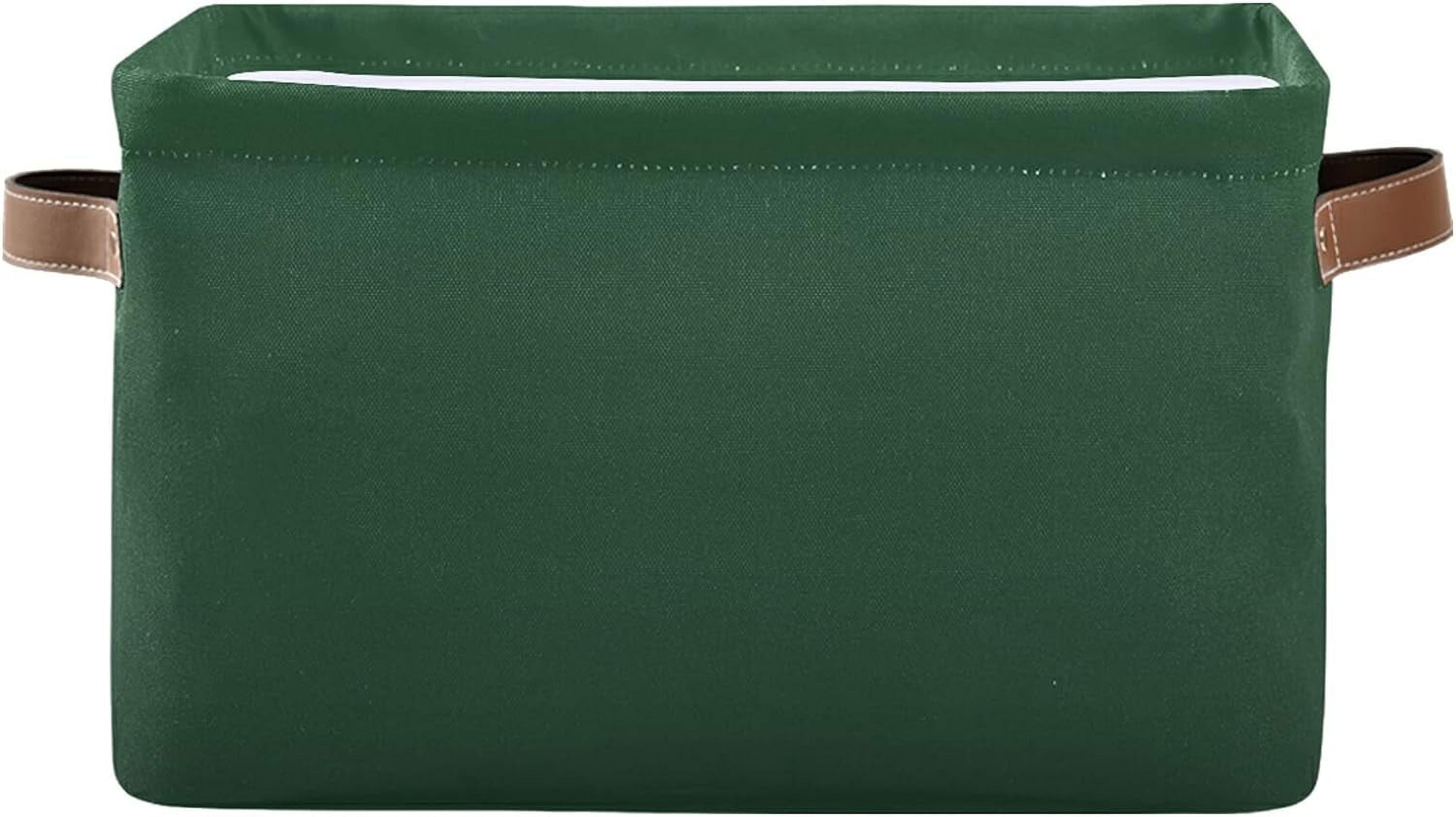 Coolnut Storage Basket Hunter Green Storage Bin with Handle , Large ...