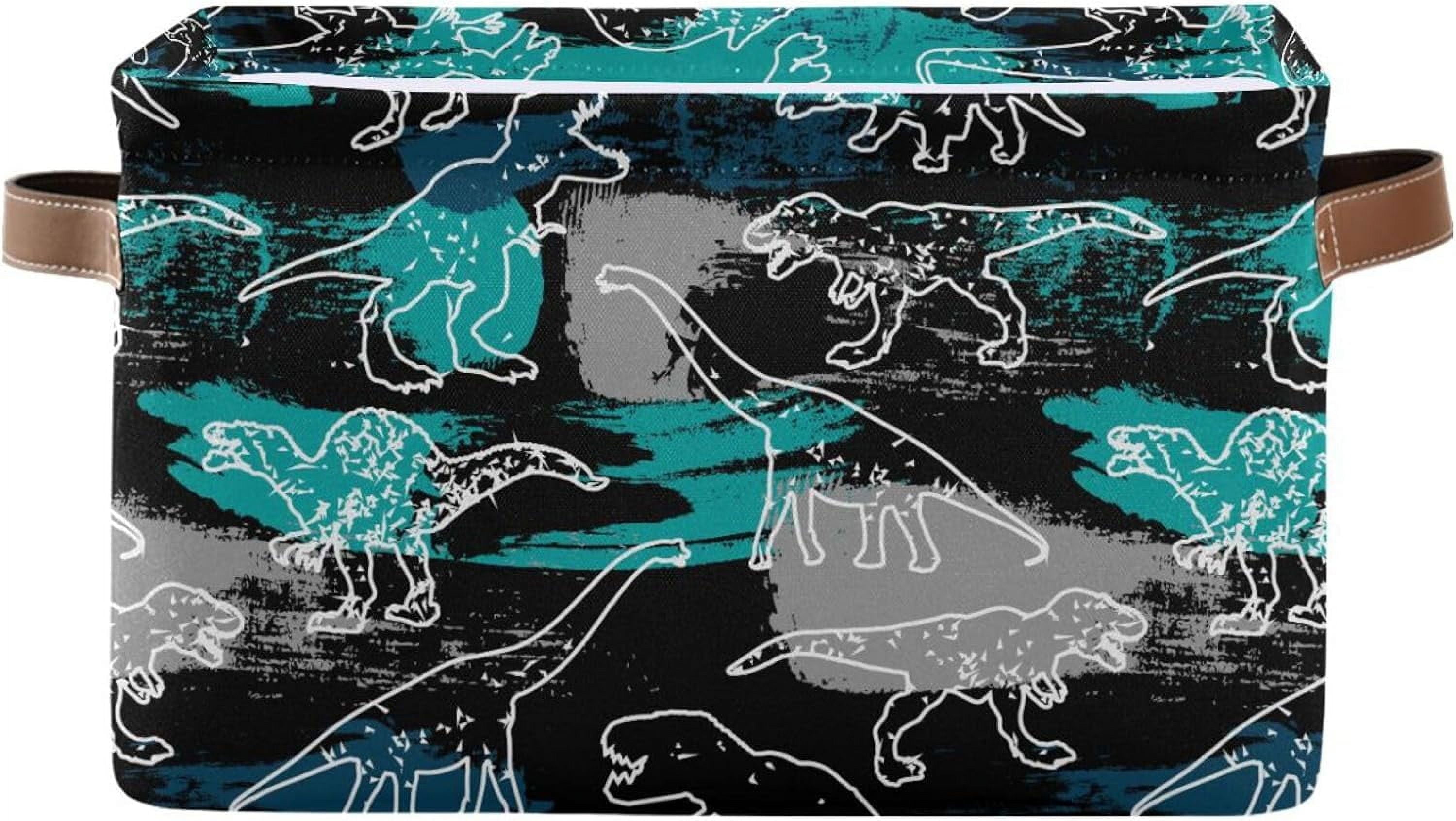 Coolnut Storage Basket Wildlife Dinosaurs Storage Bin with Handle ...