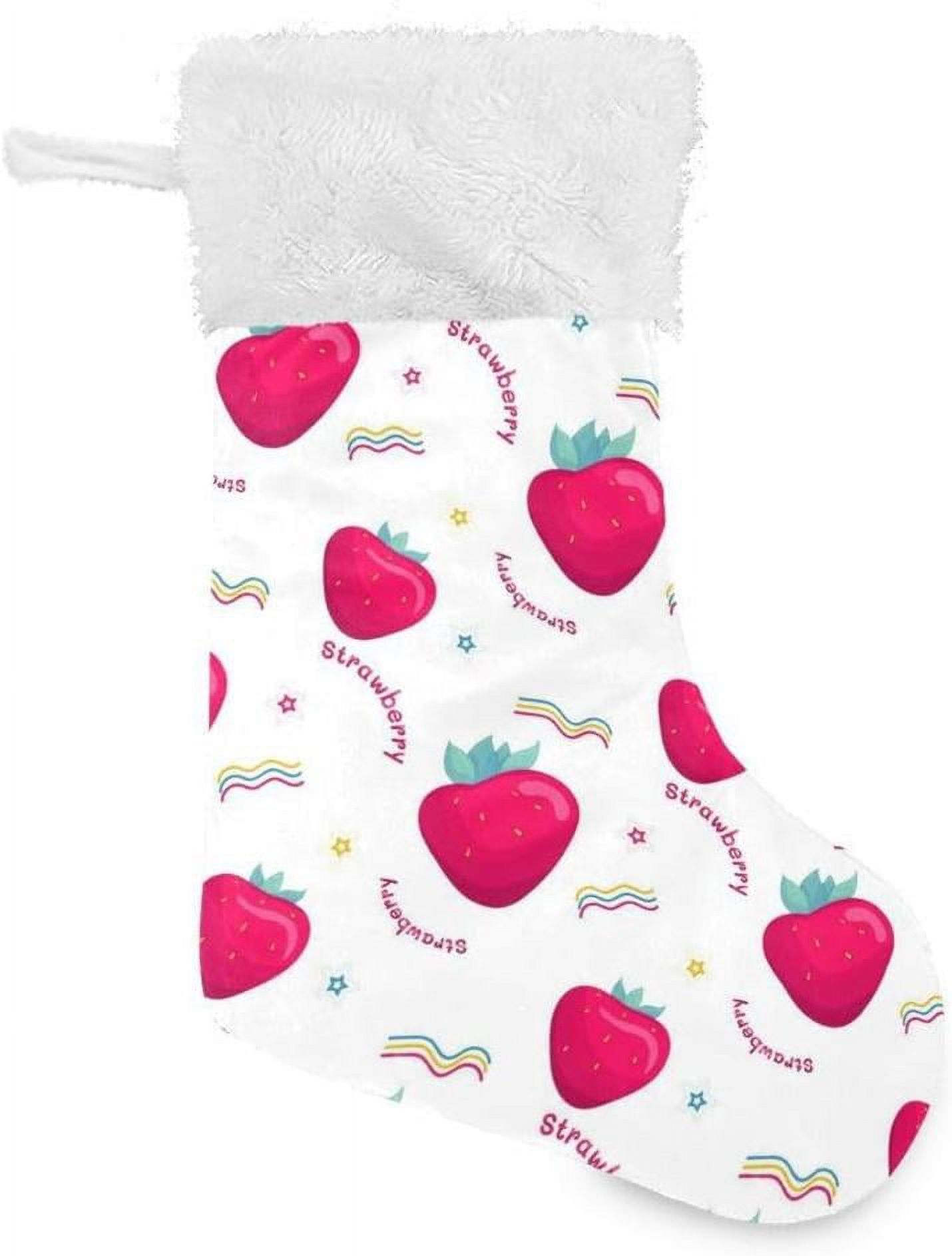 Coolnut Strawberry Christmas Stocking, Personalized Large Candy ...