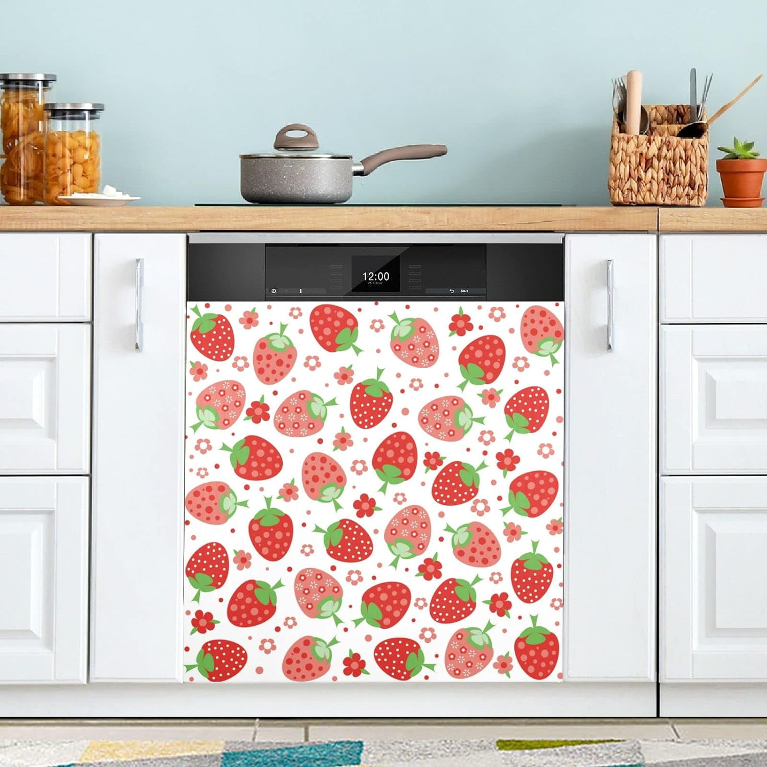 Coolnut Strawberry Dishwasher Magnet Cover, Refrigerator Decal for ...