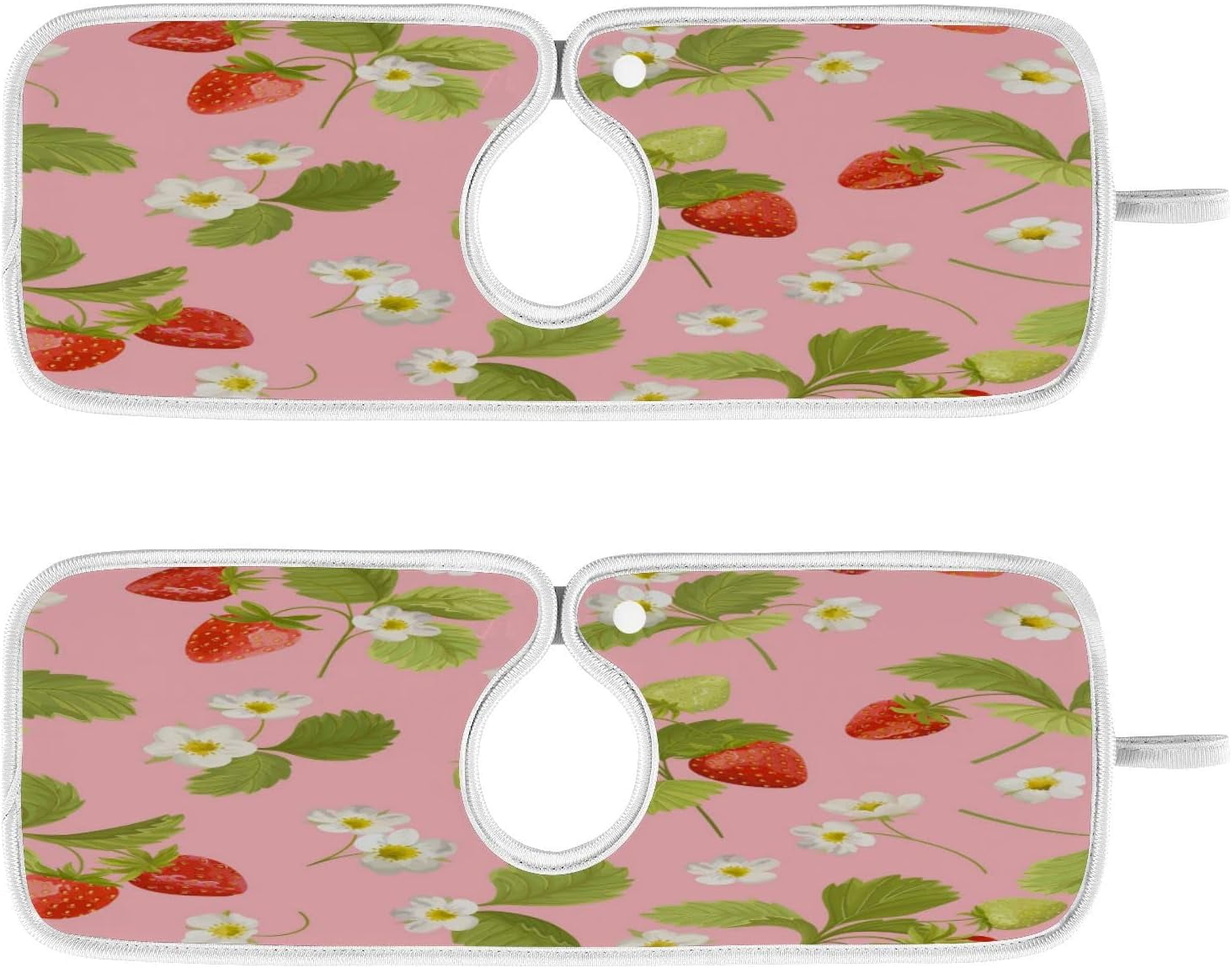 Coolnut Strawberry Pattern Sink Faucet Mat for Kitchen,Sink Splash ...