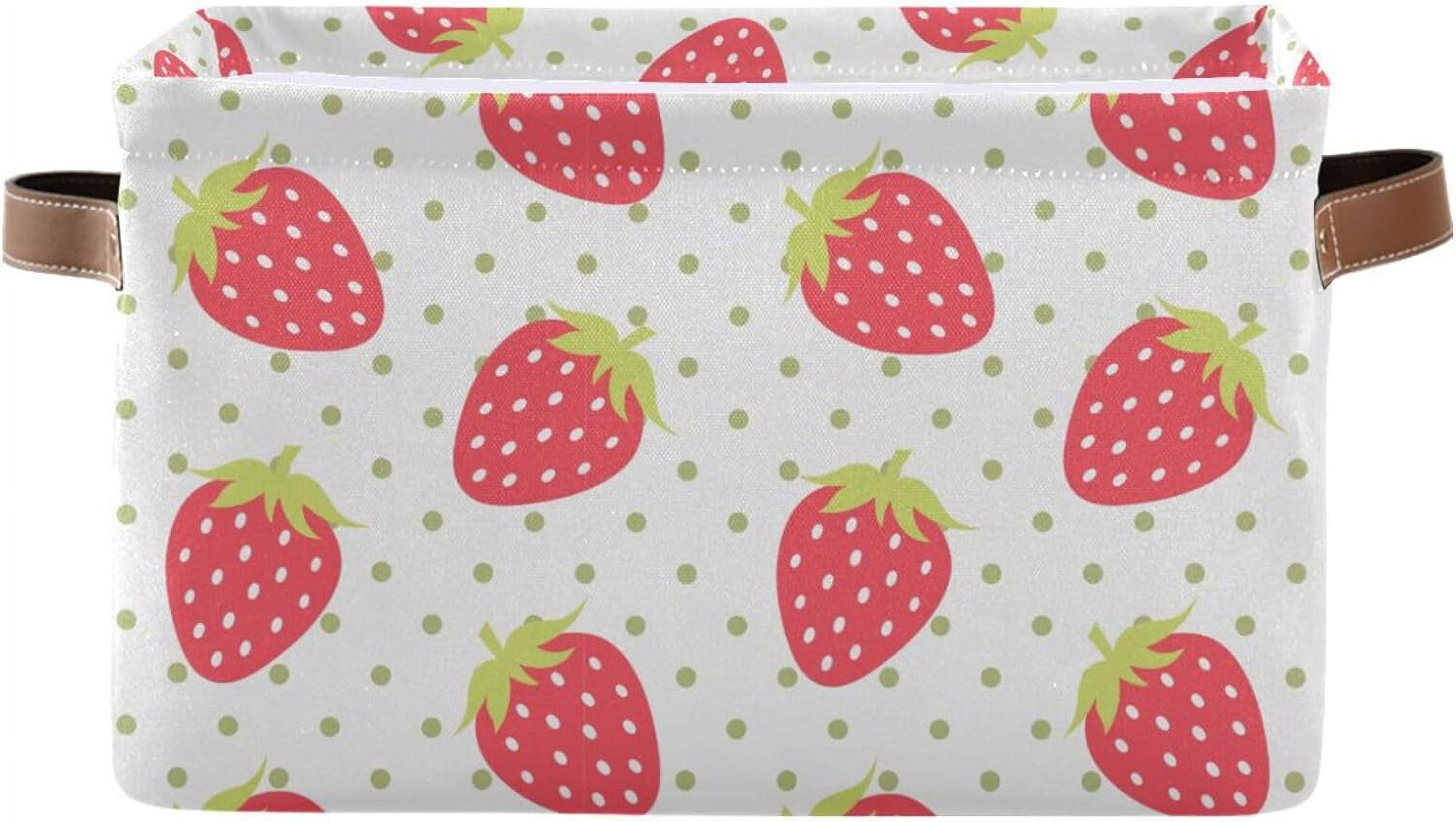 Coolnut Strawberry Storage Basket, Durable Canvas Organizer With ...