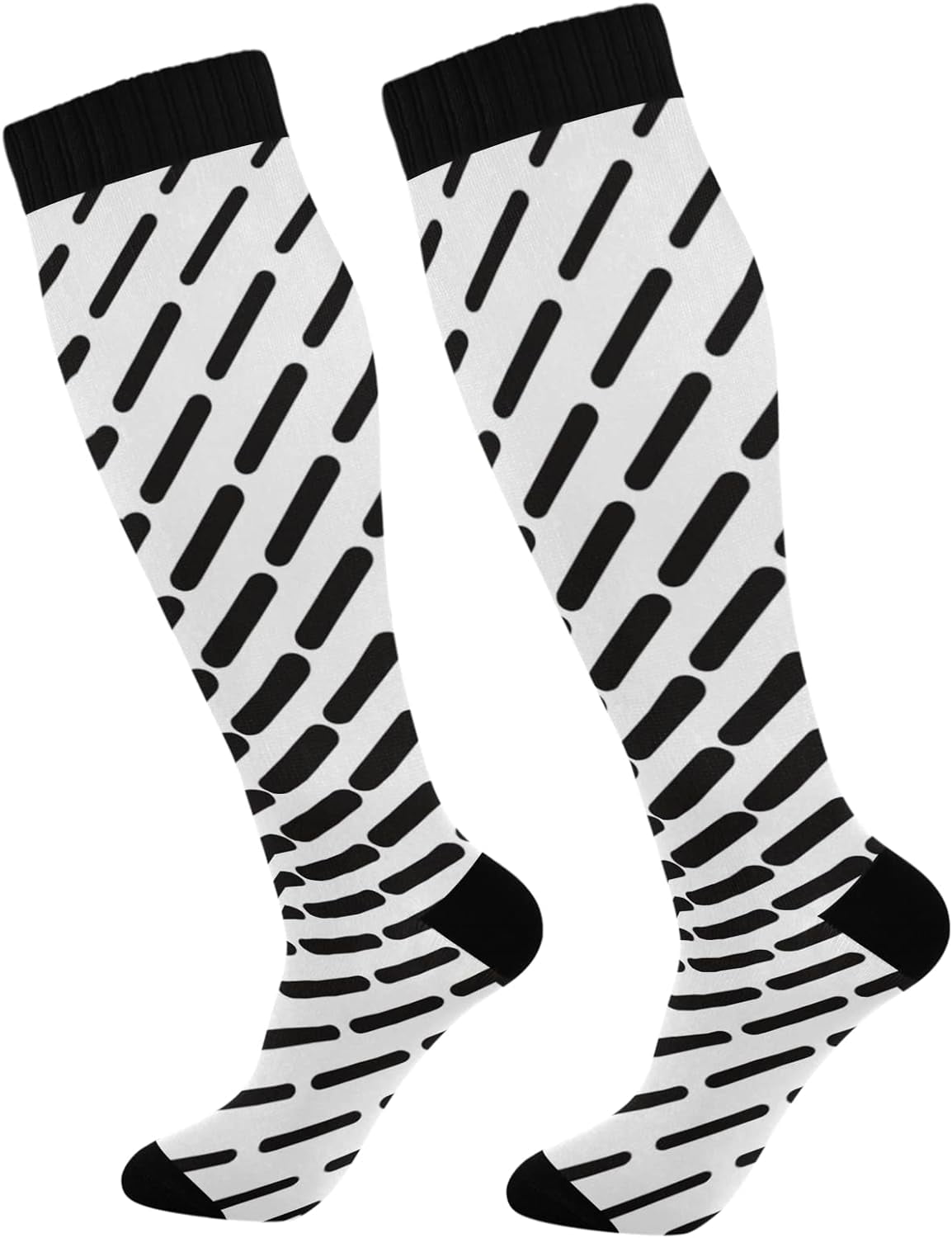 Coolnut Stripes Compression Socks, 1 Pack Women Men Long Stocking (20 ...