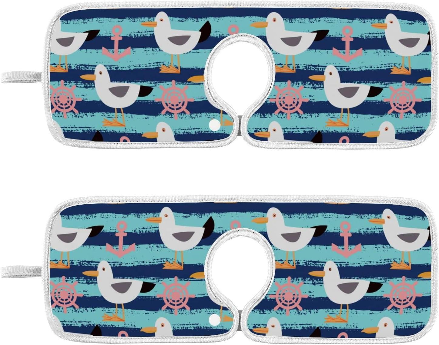 Coolnut Summer Anchor Seagulls Sink Splash Guard for Faucet 2 Packs ...