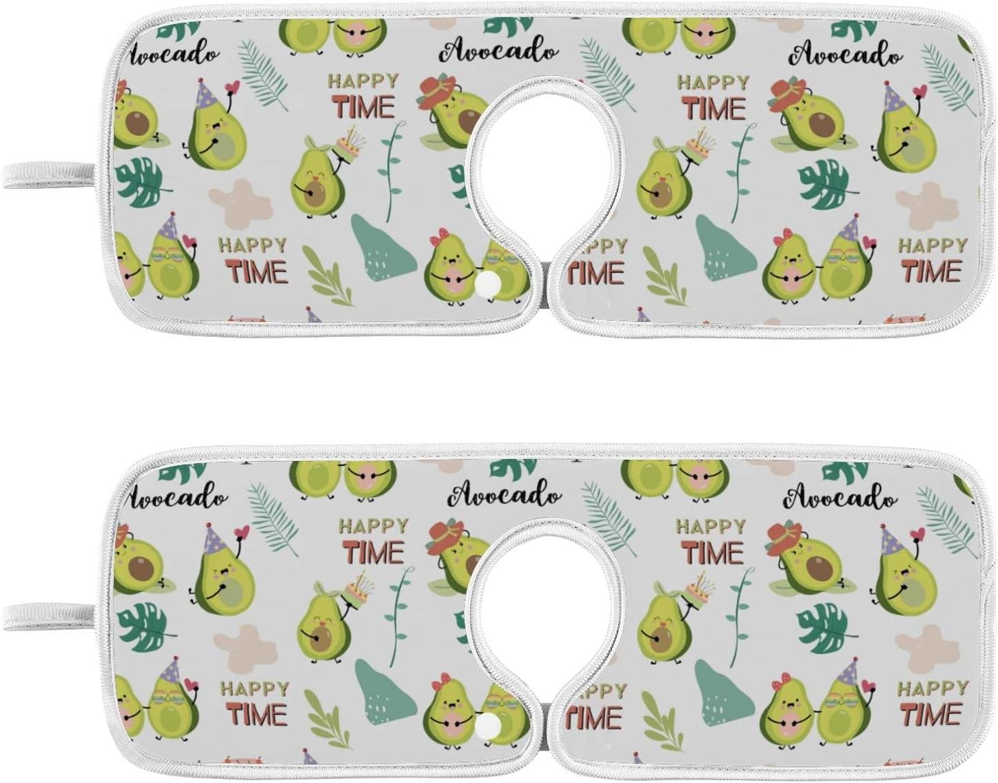 Coolnut Summer Avocado Love Sink Splash Guard for Faucet 2 Packs Faucet ...