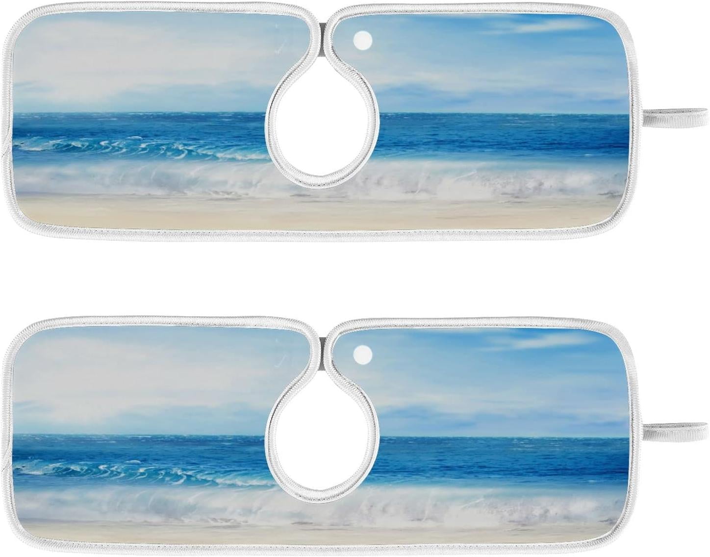 Coolnut Summer Beach Sink Splash Guard for Faucet 2 Packs Faucet ...