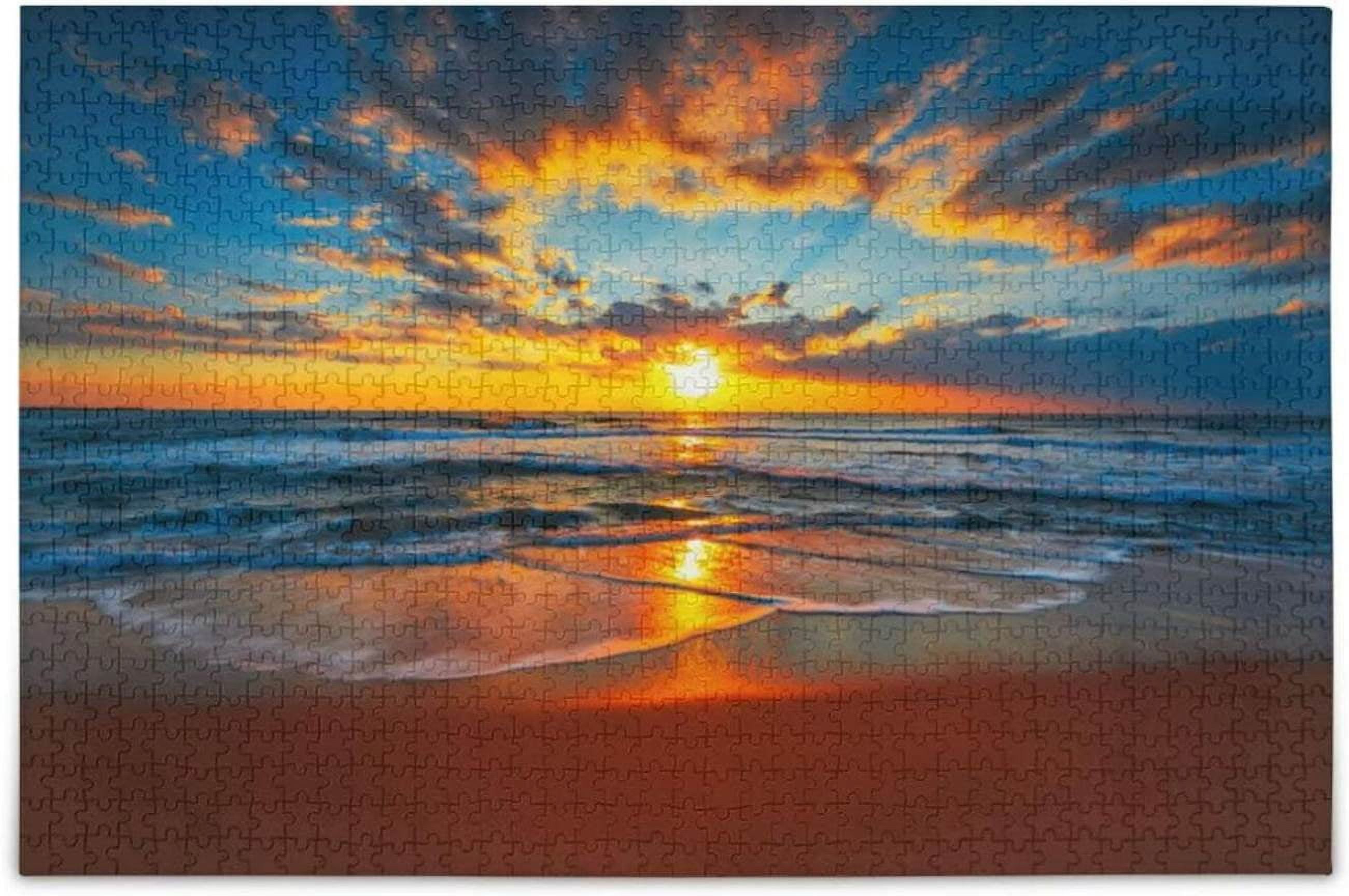 Coolnut Summer Beach Sunset Jigsaw Puzzles for Adults 500 Pieces, 20.5 ...