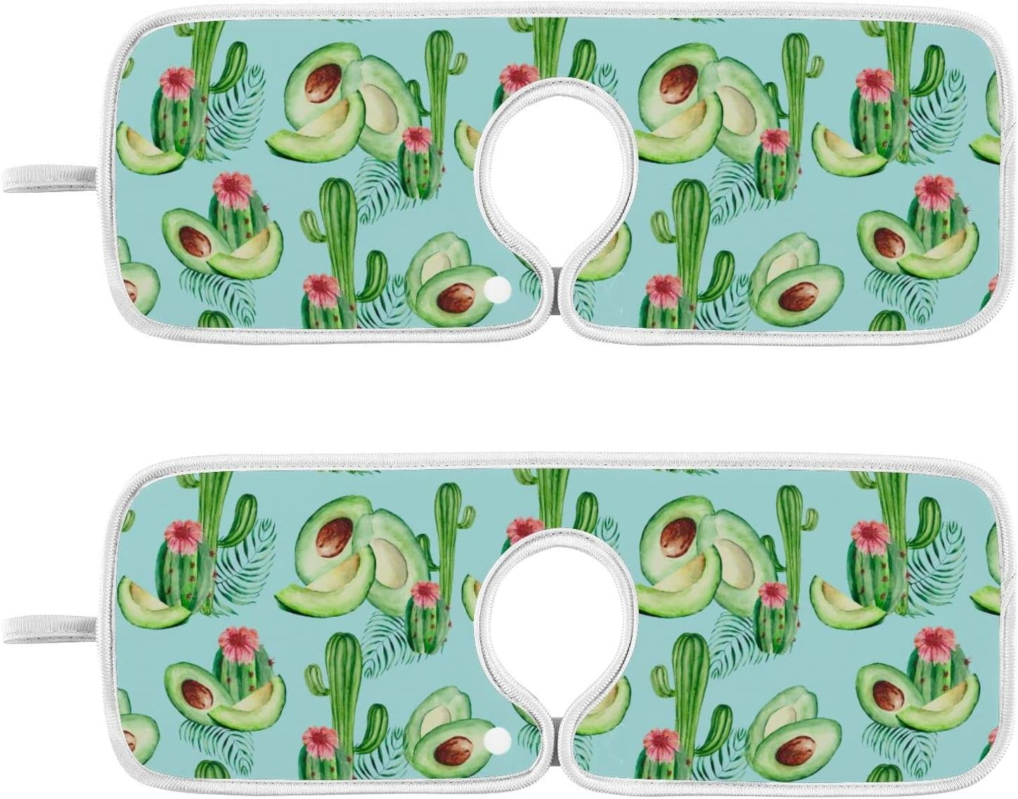 Coolnut Summer Cacti Avocado Sink Splash Guard for Faucet 2 Packs ...