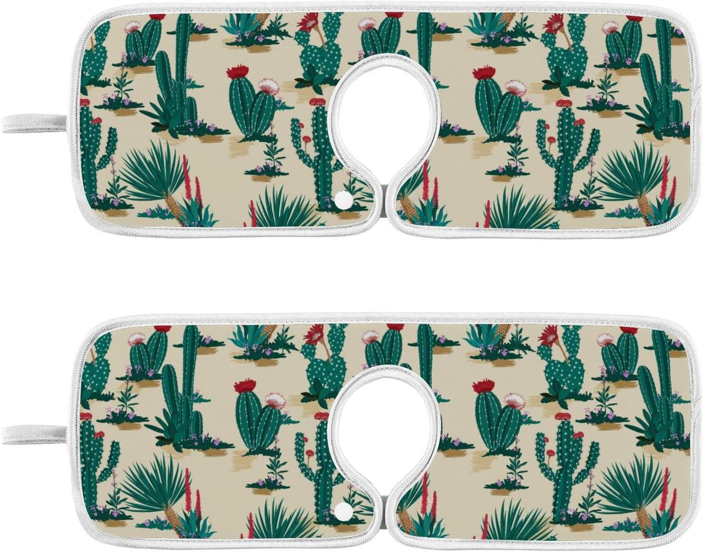 Coolnut Summer Cactus Tropical Sink Splash Guard for Faucet 2 Packs ...