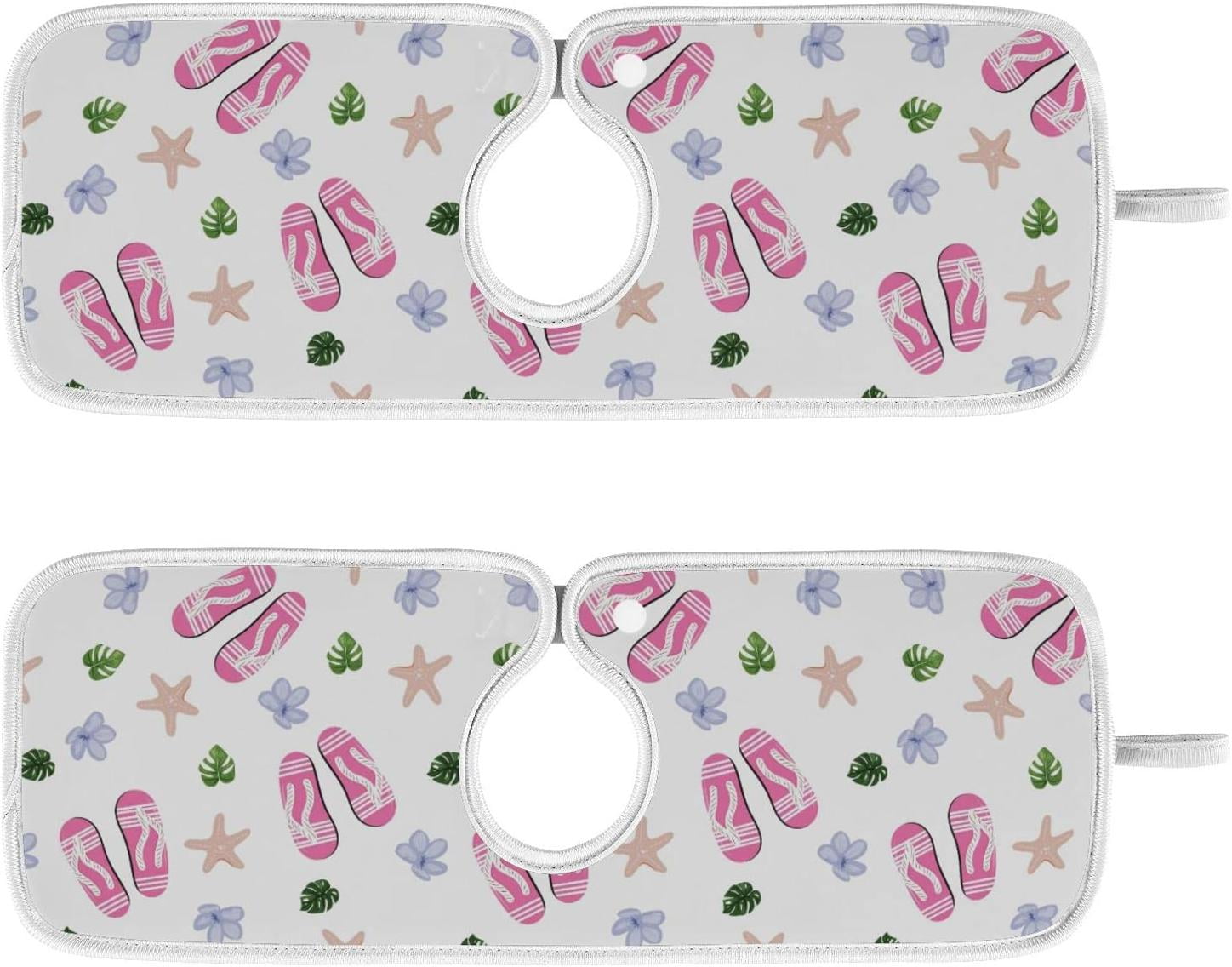 Coolnut Summer Flip Flop Sink Splash Guard for Faucet 2 Packs Faucet ...