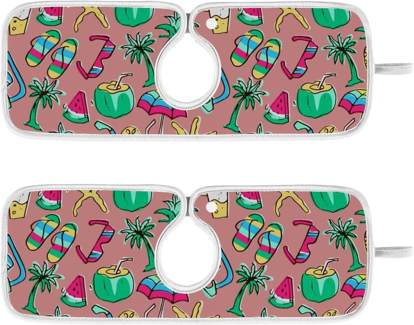 Coolnut Summer Pineapple Sink Splash Guard for Faucet 2 Packs Faucet ...