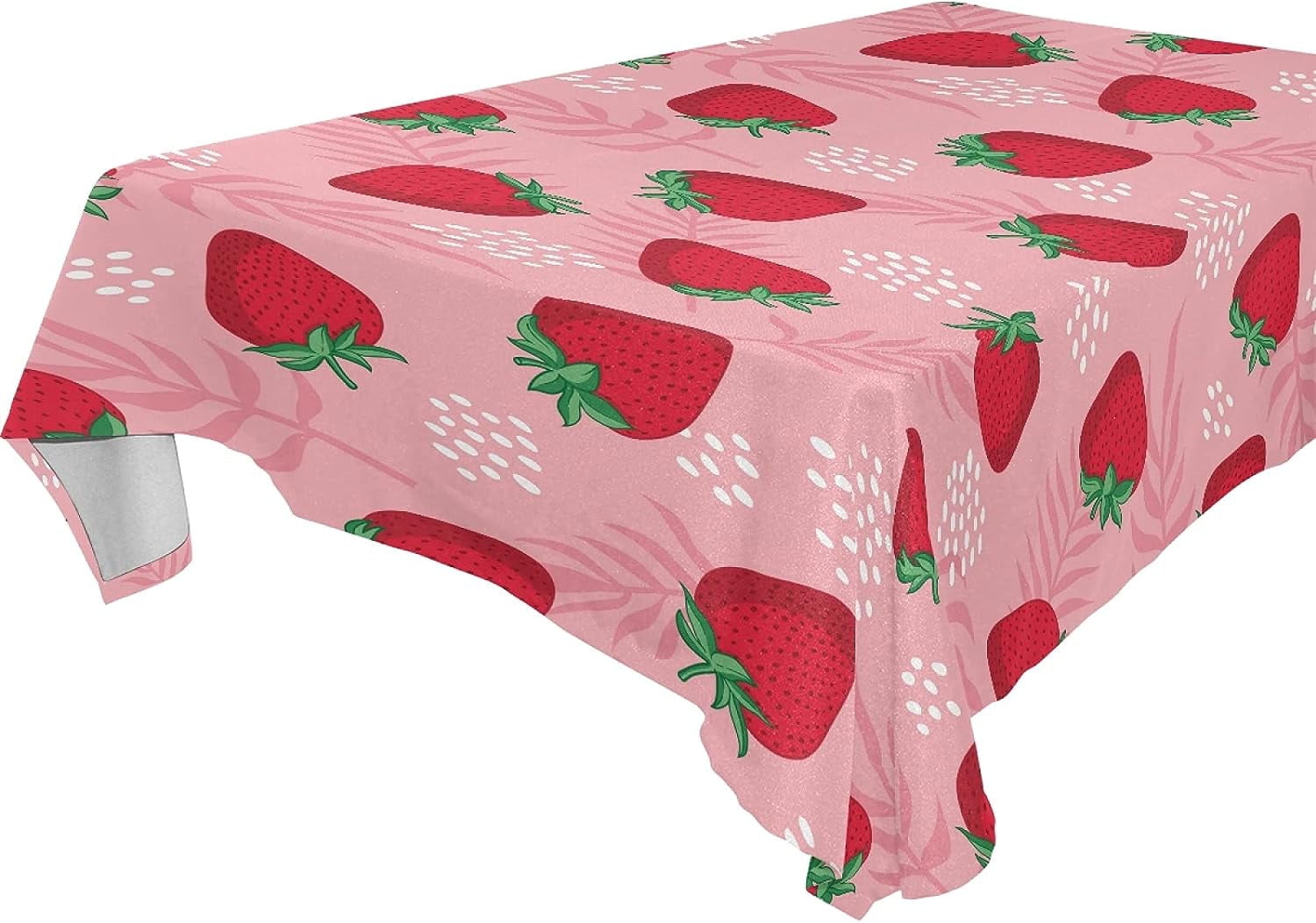 Coolnut Summer Strawberry Rectangle Tablecloth 54" x 72", Waterproof ...