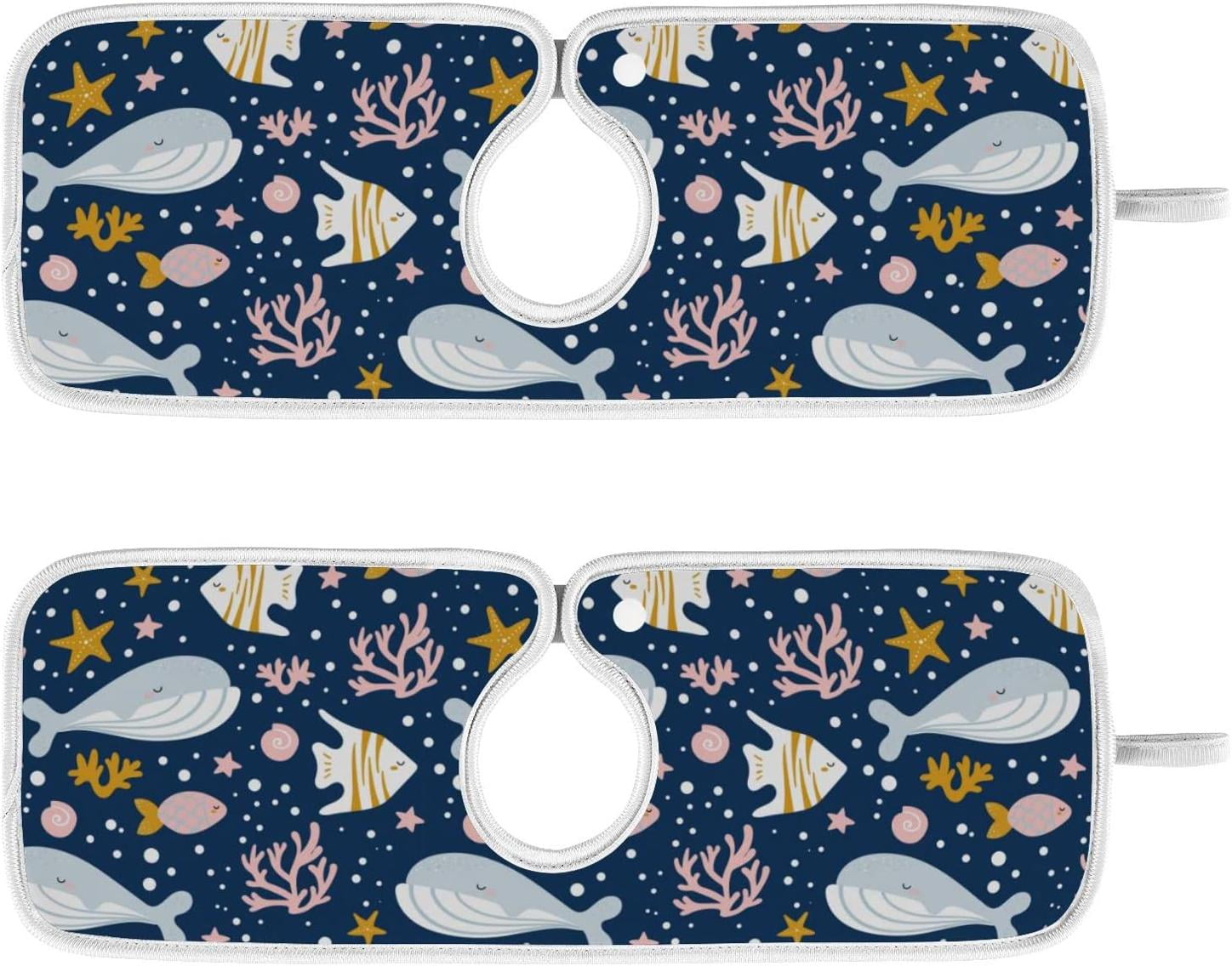 Coolnut Summer Whale Jellyfish Sink Splash Guard for Faucet 2 Packs ...