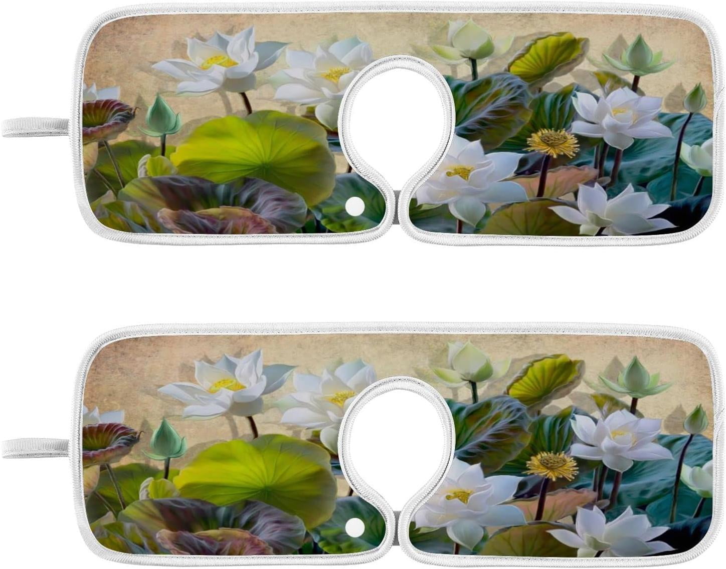 Coolnut Summer White Pond Lily Sink Splash Guard for Faucet 2 Packs ...