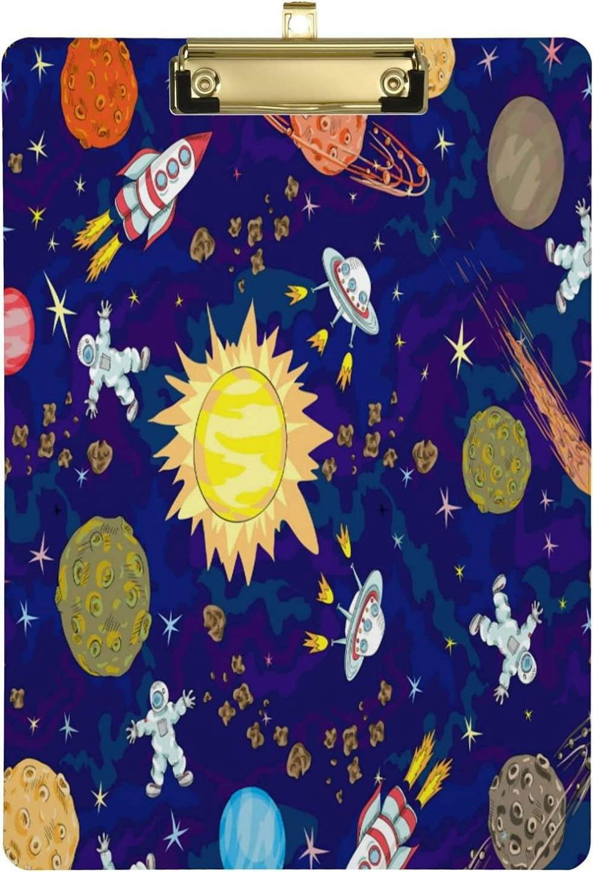 Coolnut Sun Rocket Astronaut Universe 12.5"x9" Clipboard, Acrylic ...