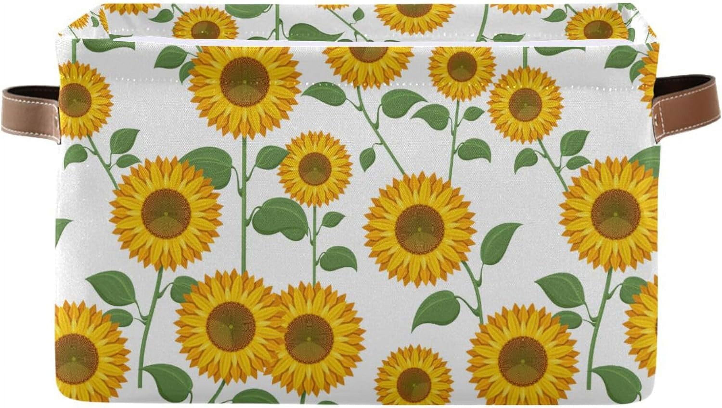 Coolnut Sunflower Storage Basket Storage Bin Organizer Basket, Foldable ...