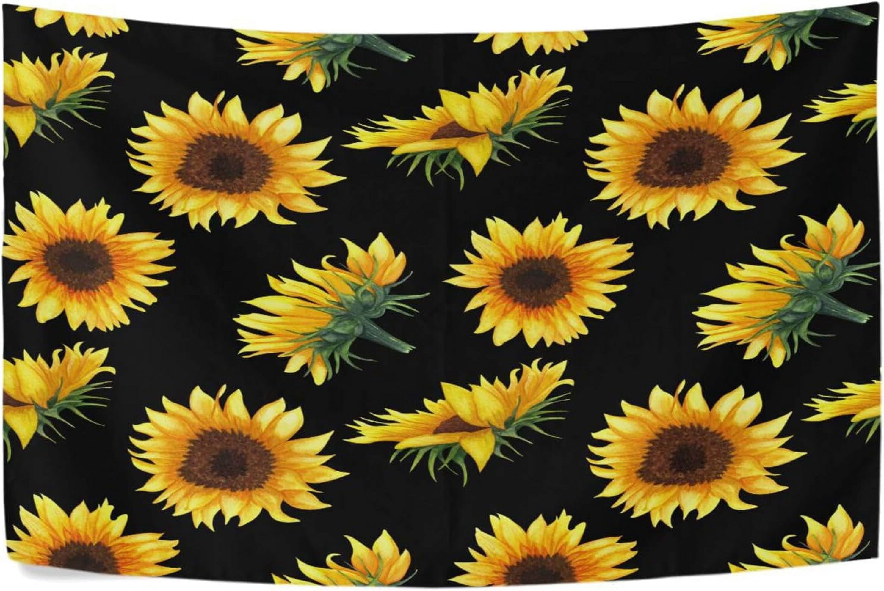 Coolnut Sunflower Tapestry Aesthetic Tapestry Wall Hanging 90" x 60 ...