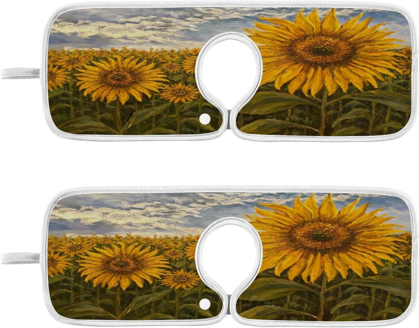 Coolnut Sunflowers Landscape Sink Splash Guard for Faucet 2 Packs ...