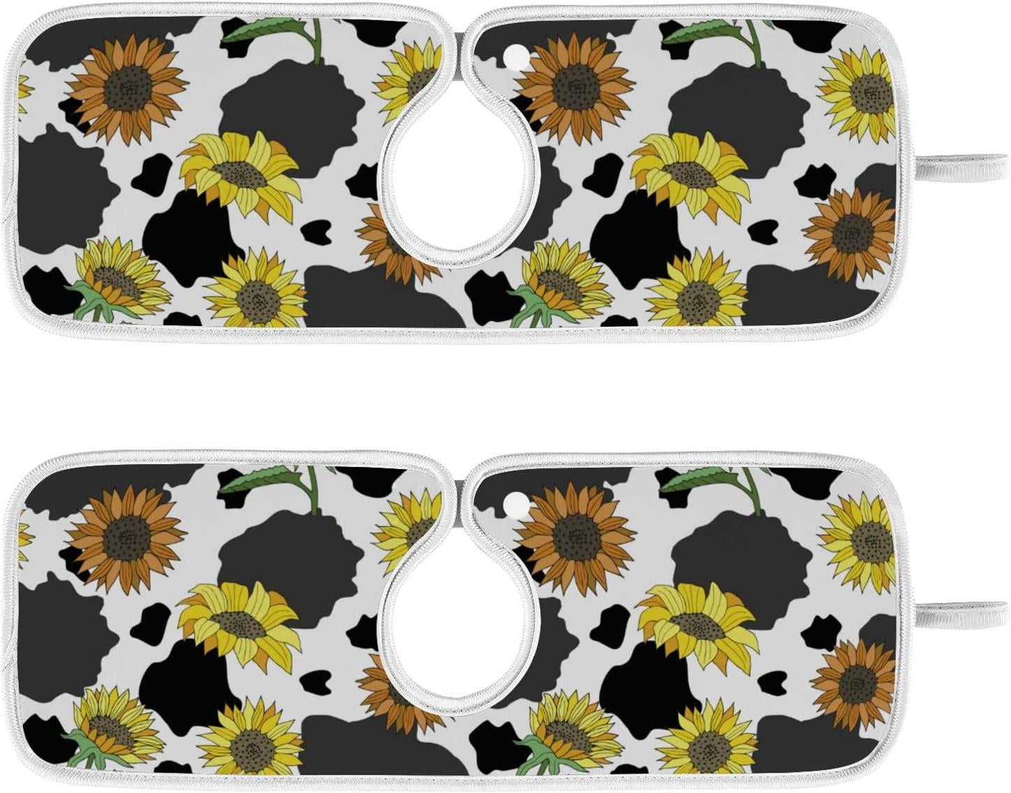 Coolnut Sunflowers Summer Cute Sink Splash Guard for Faucet 2 Packs ...