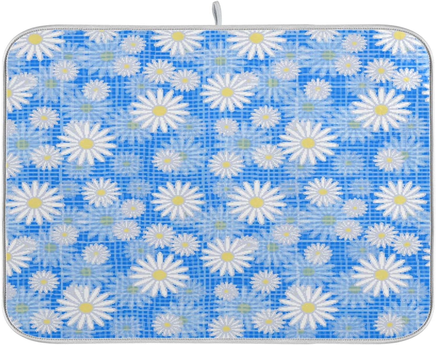 Coolnut Sweet Daisy Flower Dish Drying Mat,Kitchen Counter Absorbent ...