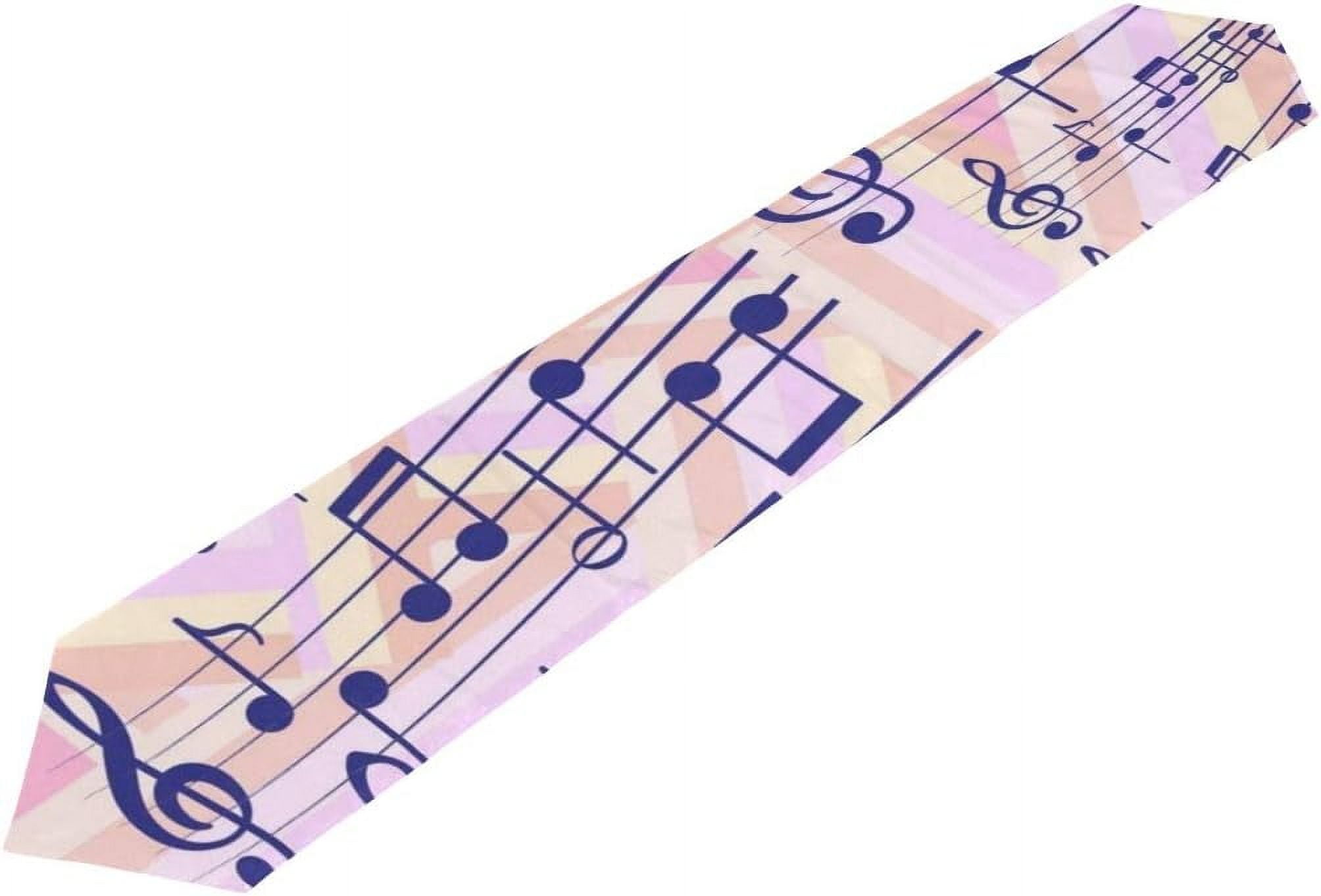 Coolnut Table Runner 13"x90", Colorful Music Notes Washable Table Cloth ...