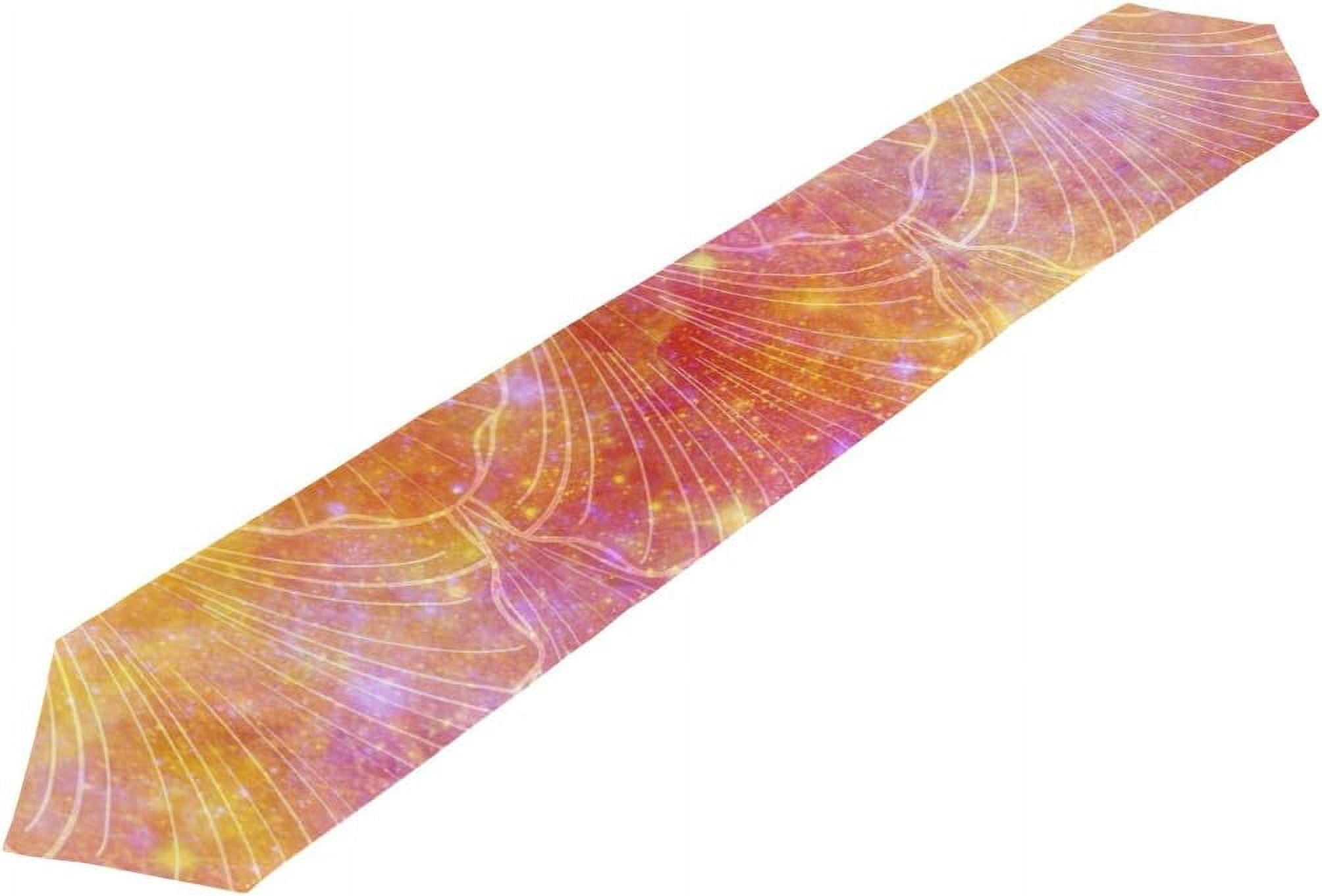 Coolnut Table Runner 13"x90", Mermaid Fantasy Galaxy Print Washable ...