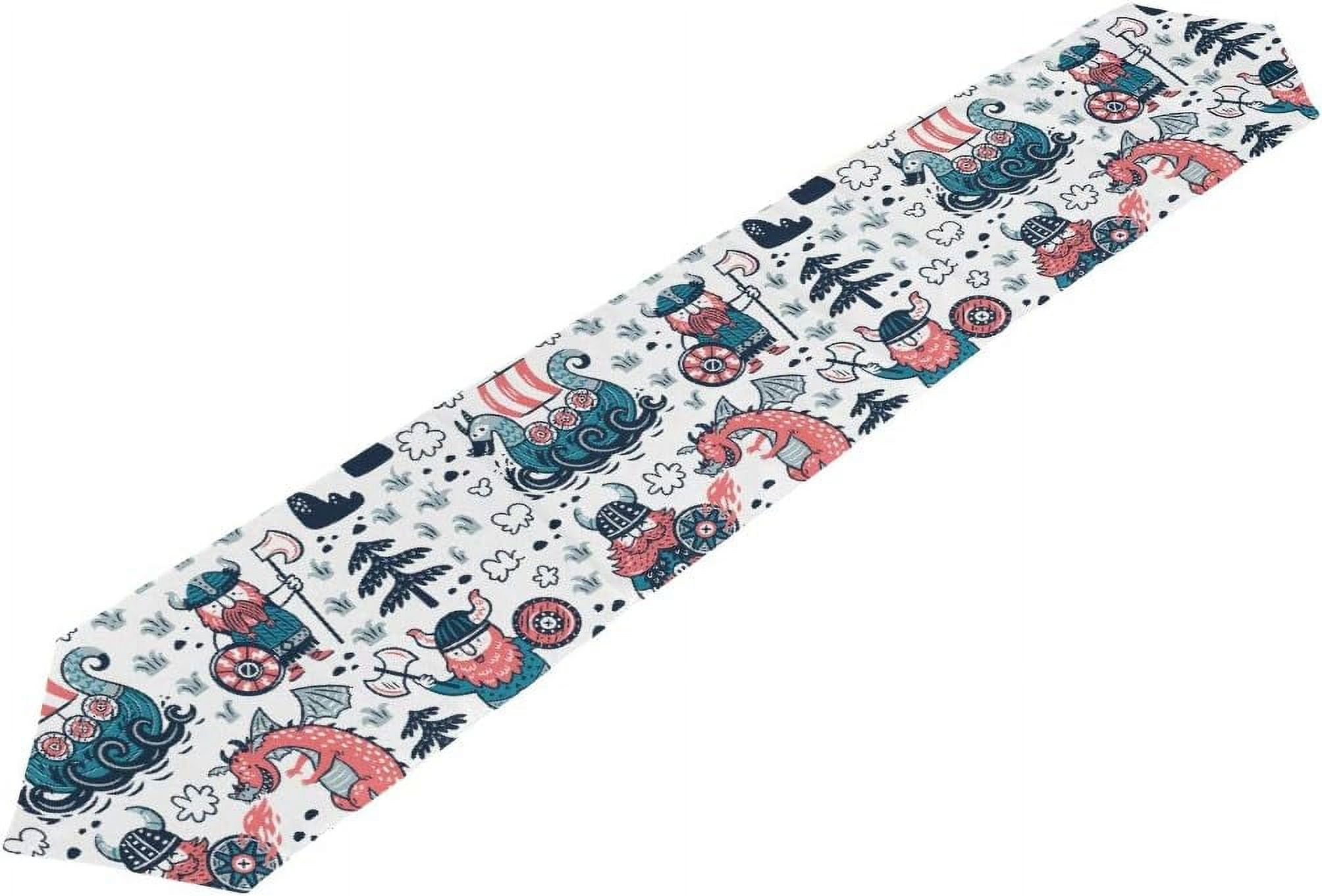 Coolnut Table Runner 13"x90", Vikings Dragon Washable Table Cloth ...