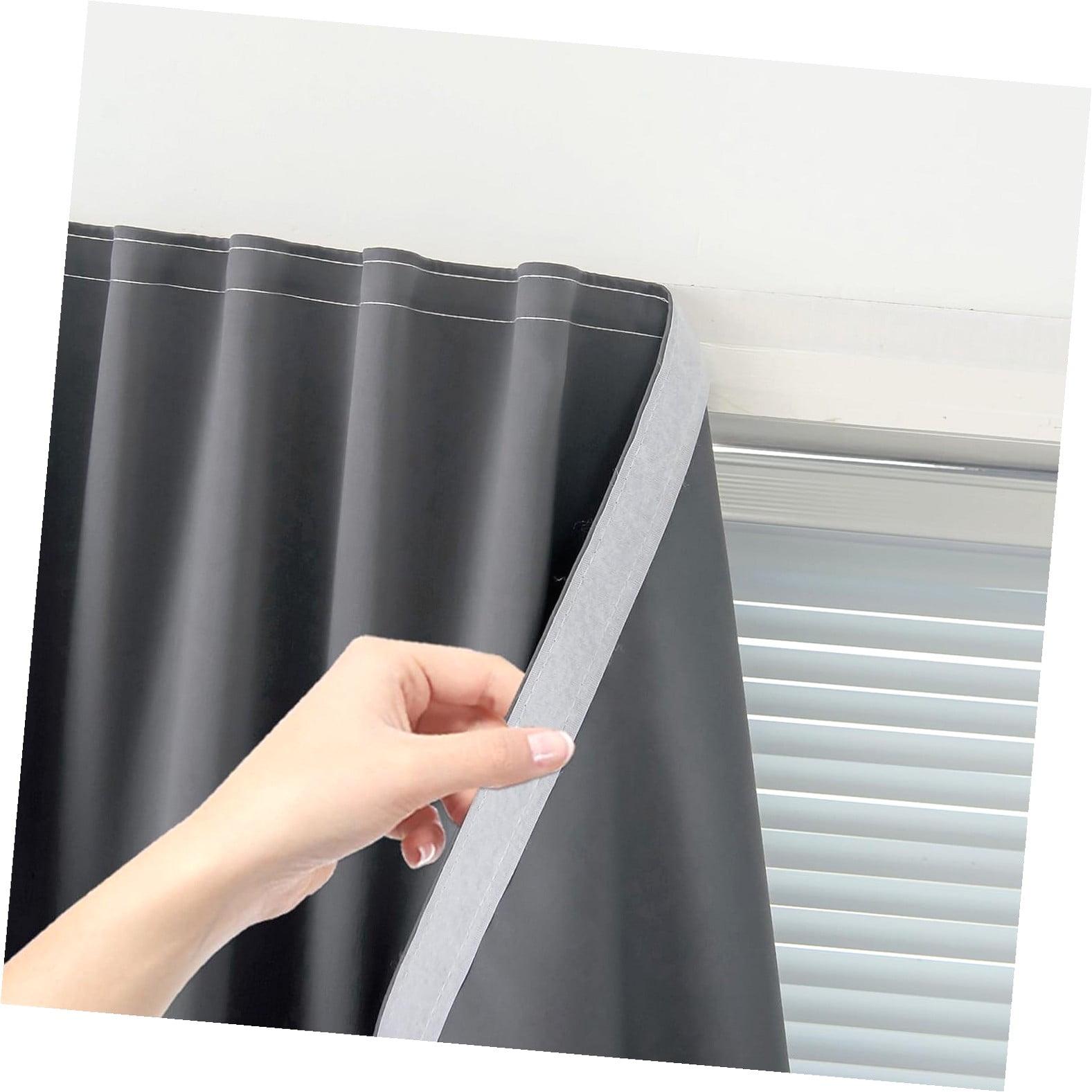 Coolnut Tape Stick Curtains Window Shades Pull Down Window Cover ...